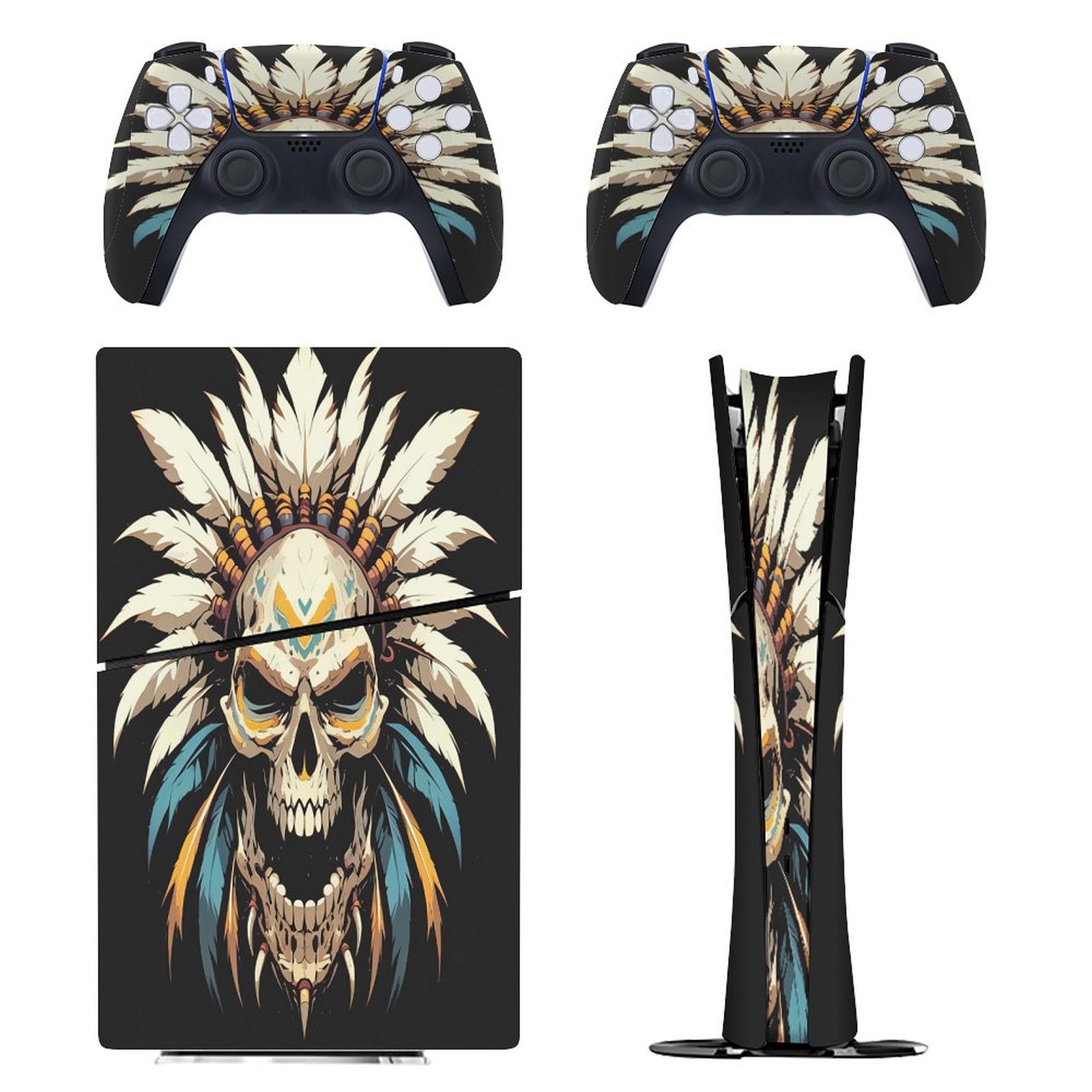 Indian Devil Skull PS5/PS5 Pro/PS5 Slim Digital Disc Skin Sticker For ...