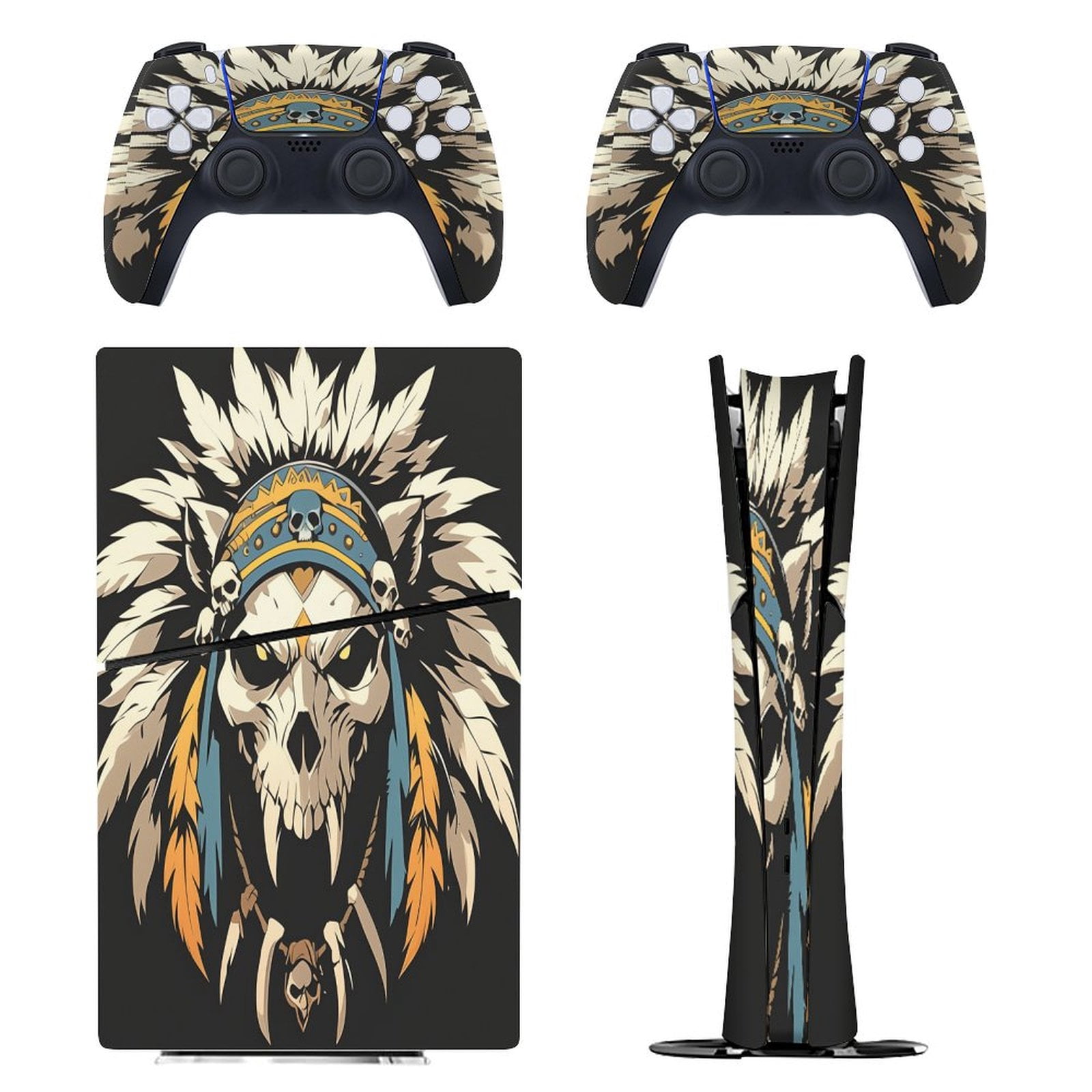 Indian Devil Skull PS5/PS5 Pro/PS5 Slim Digital Disc Skin Sticker For ...