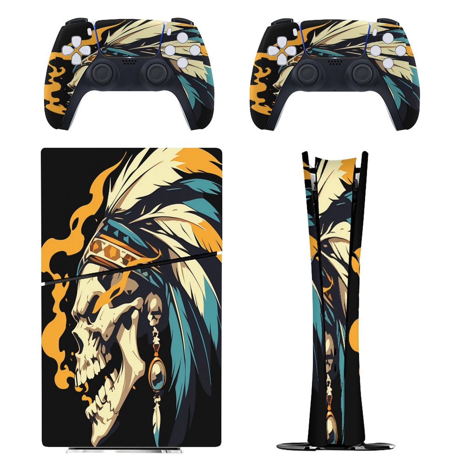 Indian Devil Skull PS5/PS5 Pro/PS5 Slim Digital Disc Skin Sticker For ...
