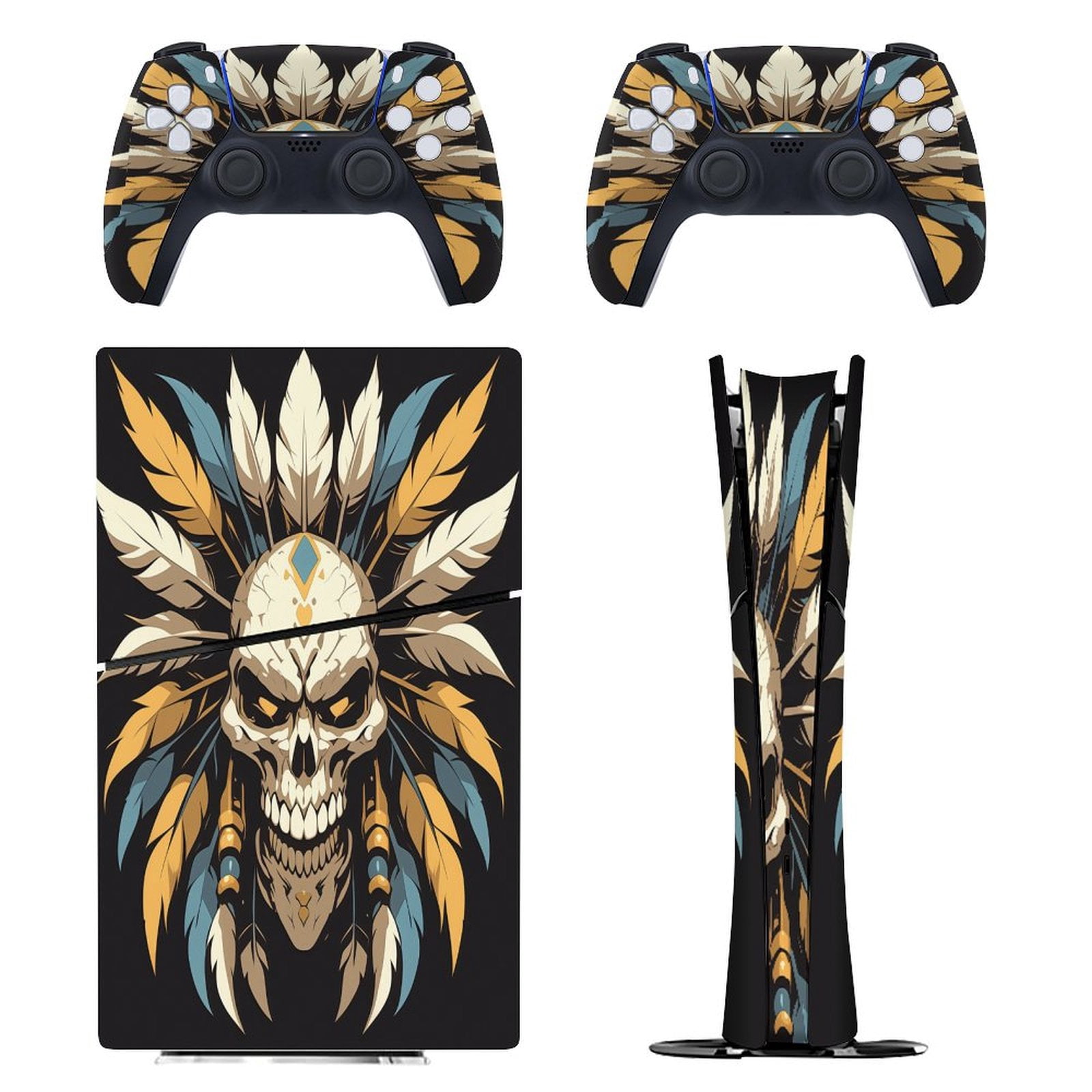 Indian Devil Skull PS5/PS5 Pro/PS5 Slim Digital Disc Skin Sticker For ...