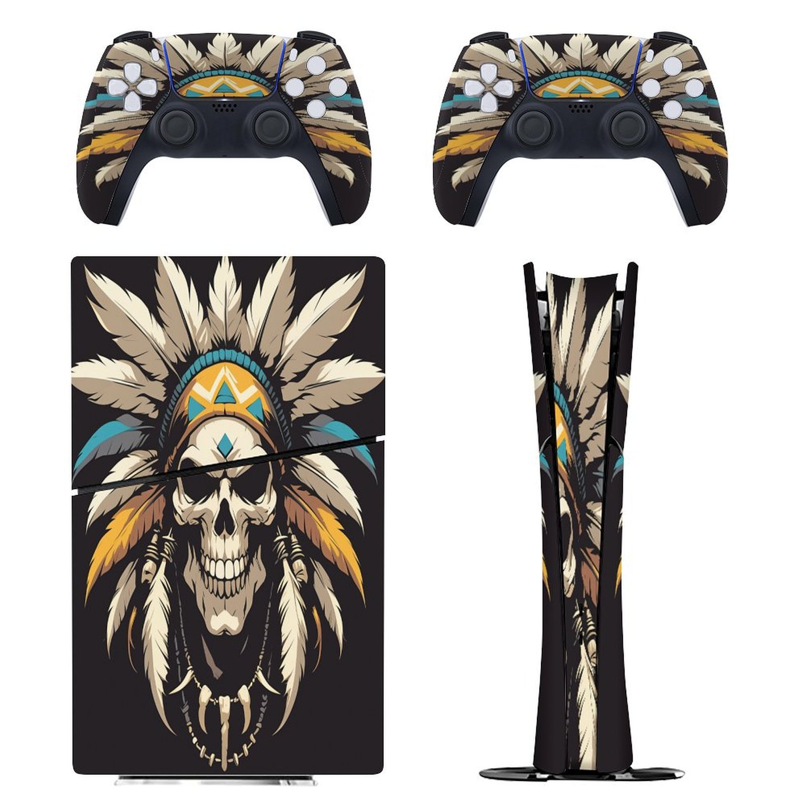 Indian Devil Skull PS5/PS5 Pro/PS5 Slim Digital Disc Skin Sticker For ...