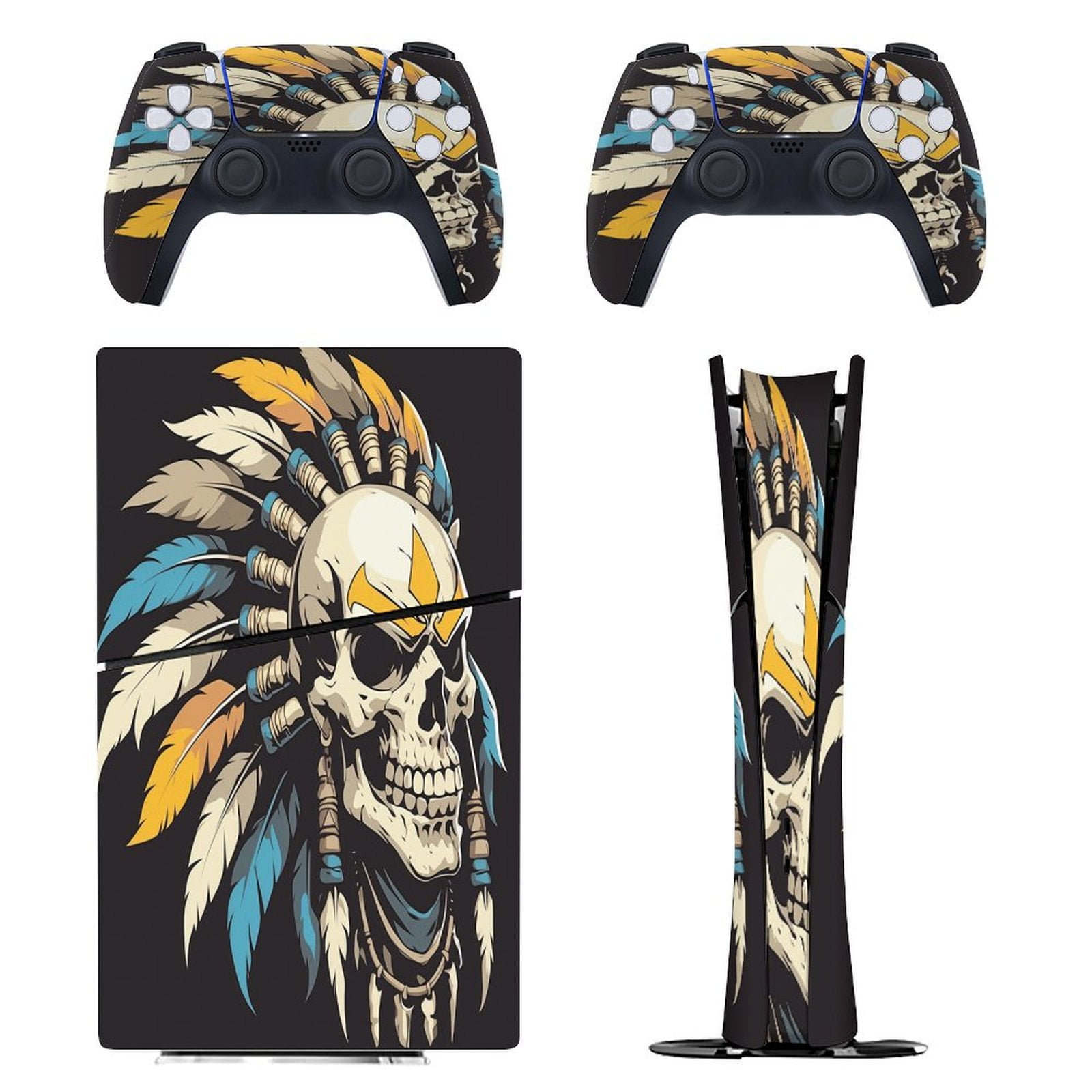 Indian Devil Skull PS5/PS5 Pro/PS5 Slim Digital Disc Skin Sticker For ...