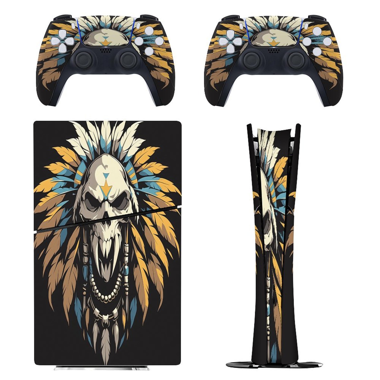 Indian Devil Skull PS5/PS5 Pro/PS5 Slim Digital Disc Skin Sticker For ...