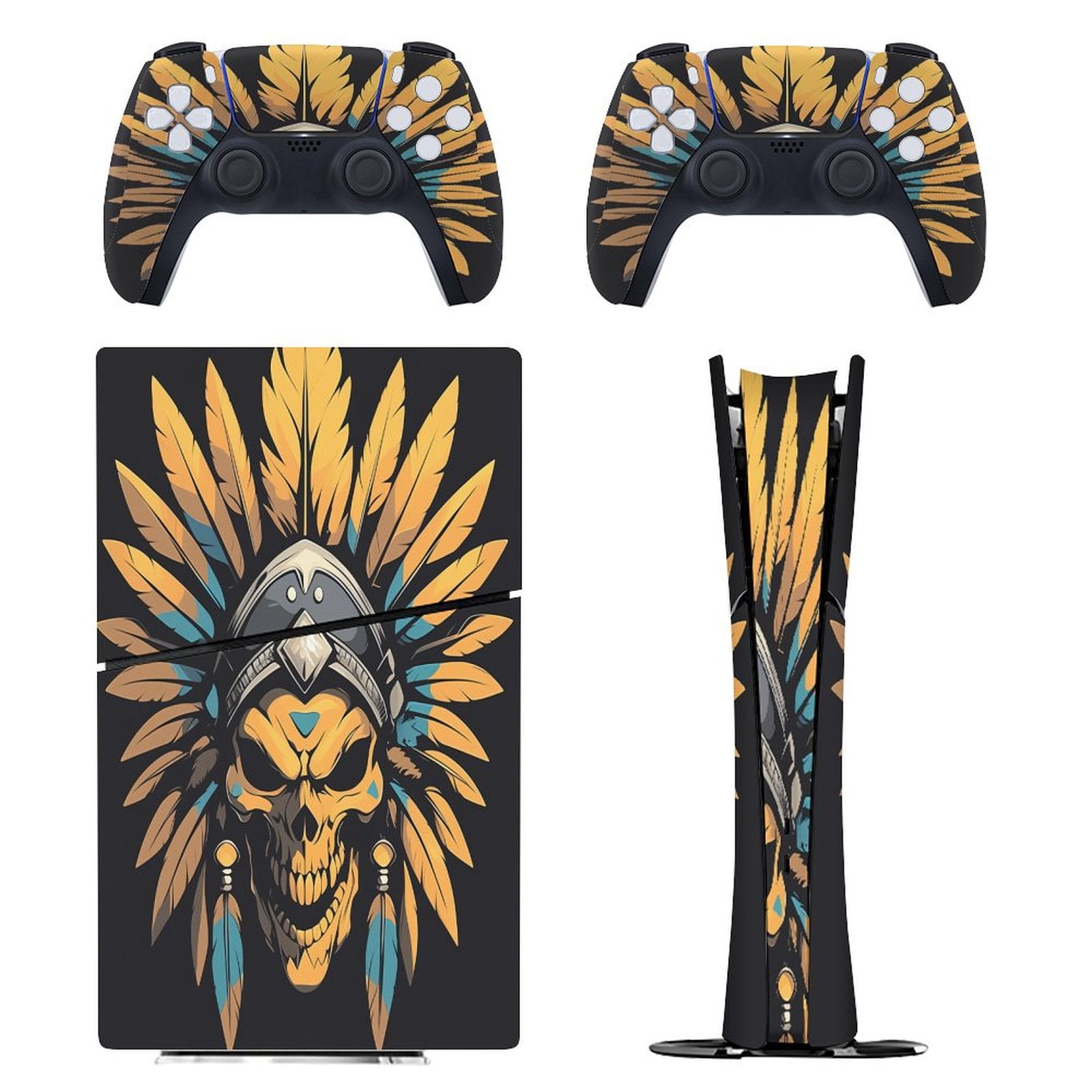 Indian Devil Skull PS5/PS5 Pro/PS5 Slim Digital Disc Skin Sticker For ...