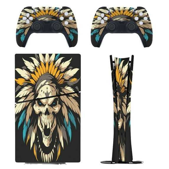 Indian Devil Skull PS5/PS5 Pro/PS5 Slim Digital Disc Skin Sticker For ...