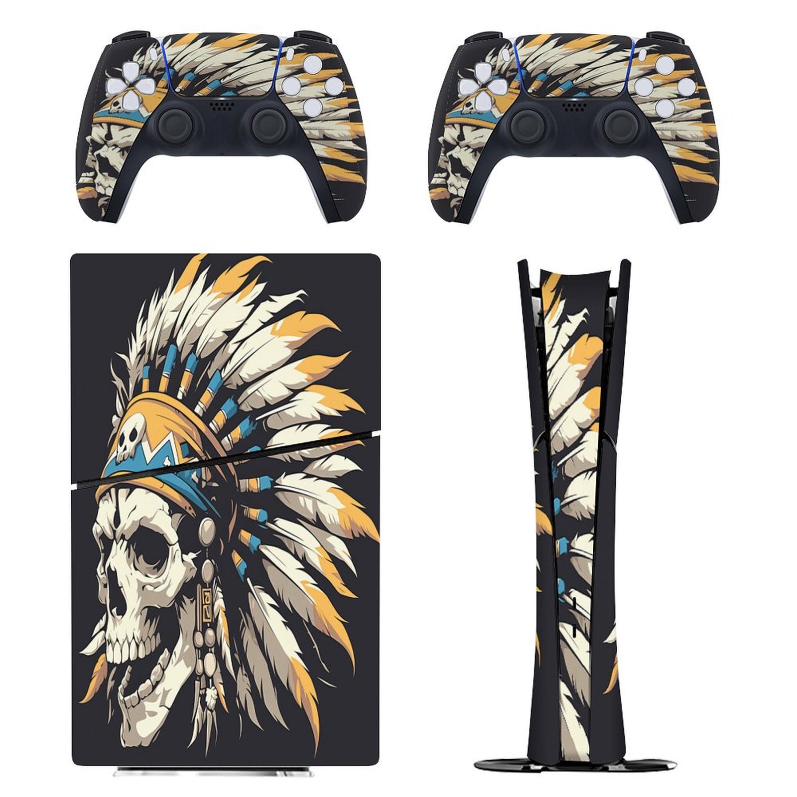 Indian Devil Skull PS5/PS5 Pro/PS5 Slim Digital Disc Skin Sticker For ...