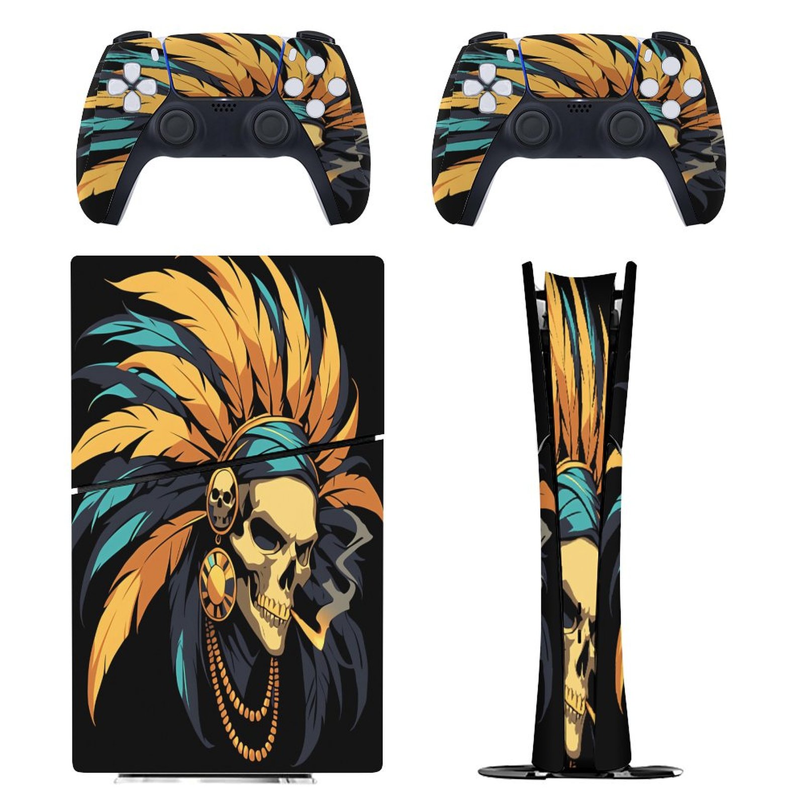 Indian Devil Skull PS5/PS5 Pro/PS5 Slim Digital Disc Skin Sticker For ...
