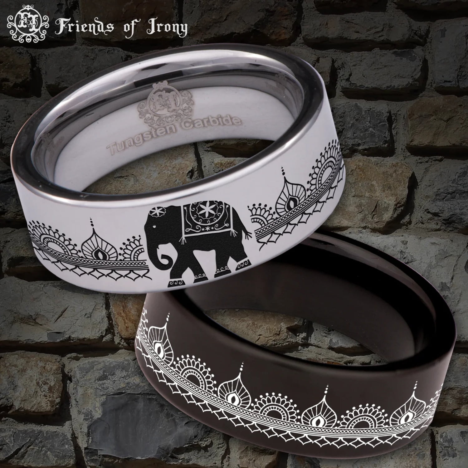 Indian Elephant Tungsten Carbide Ring - Walmart.com