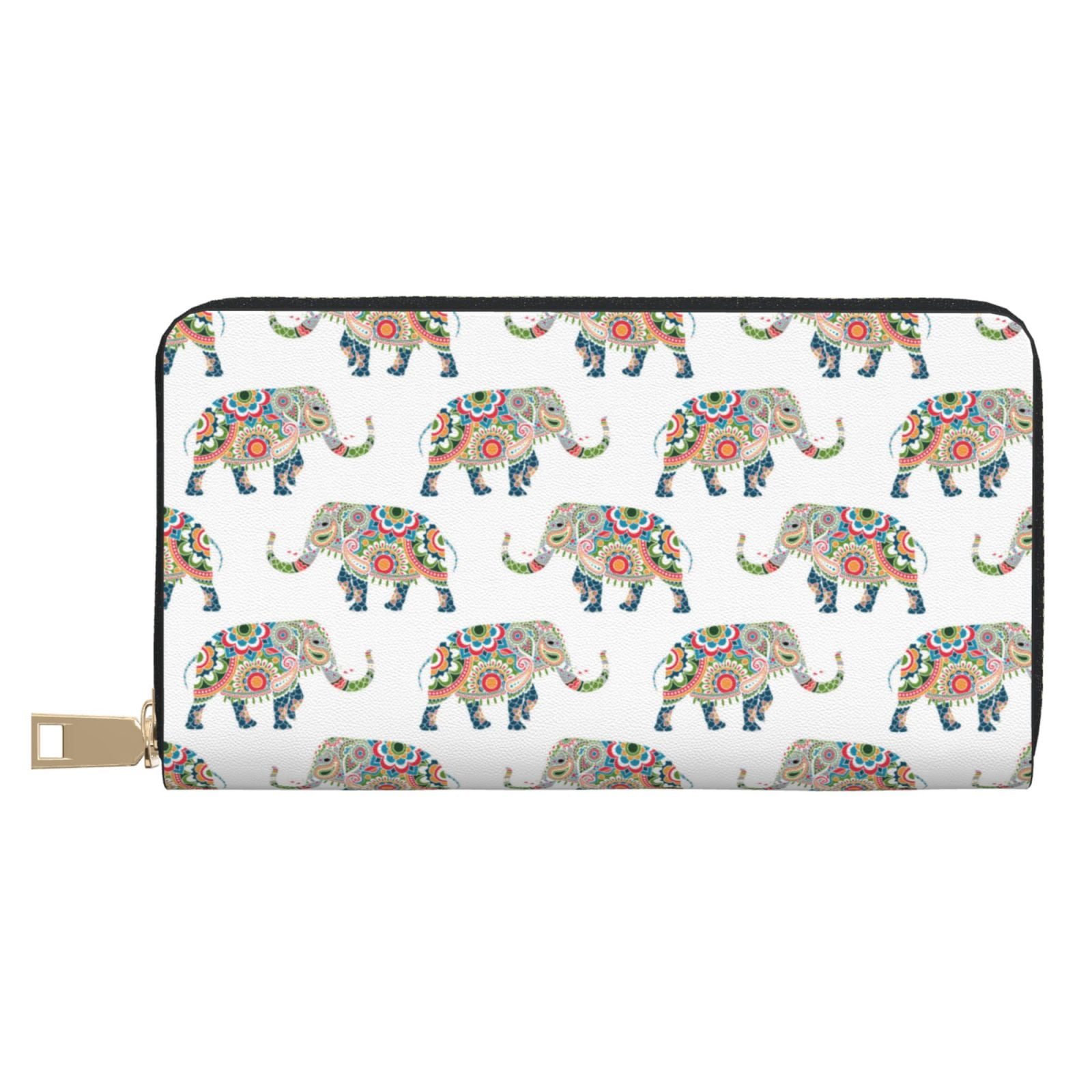 Indian Elephant Wallet Women, Leather Bifold Multi Card Wallet, Women's ...