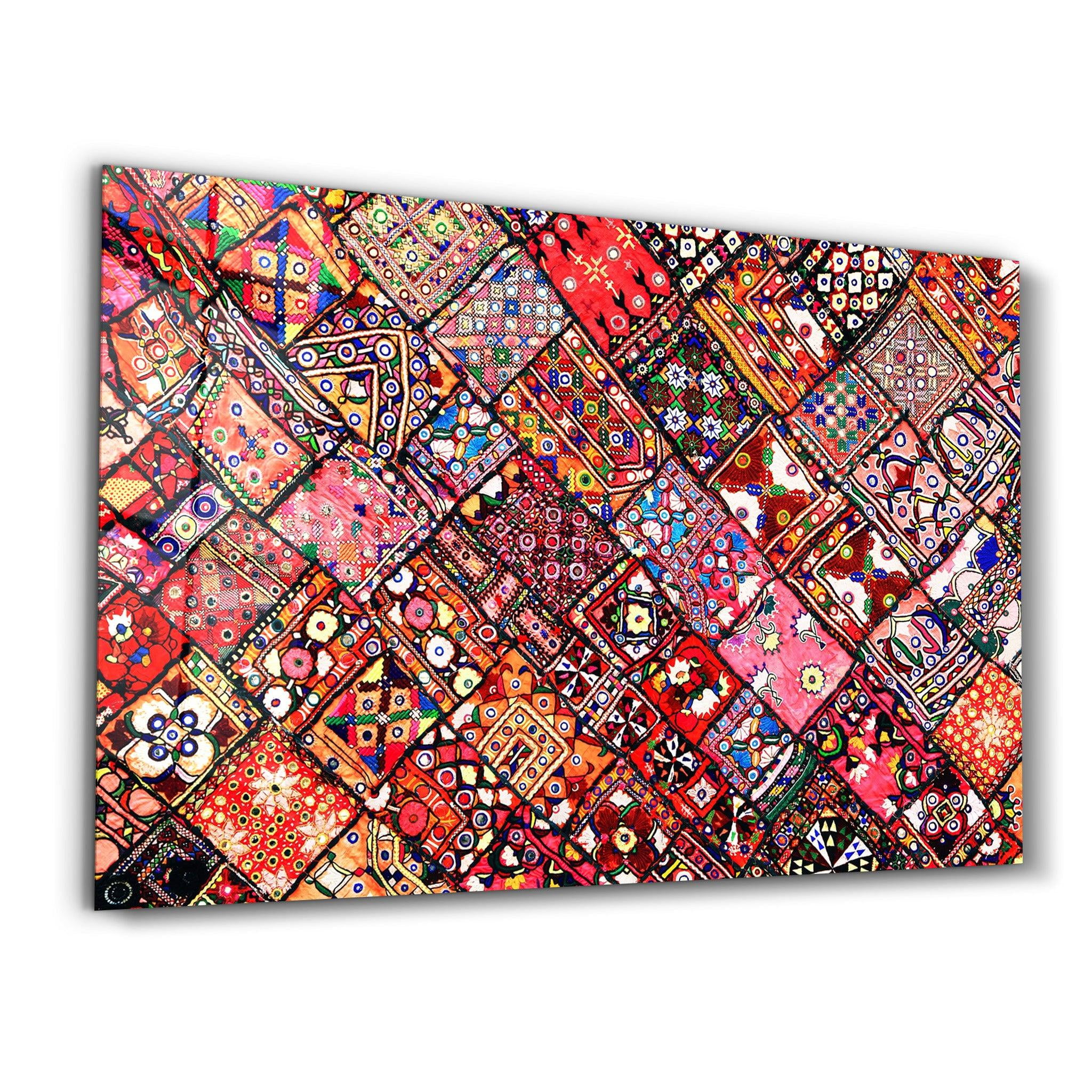 Indian Embroidery | Glass Wall Art - Walmart.com