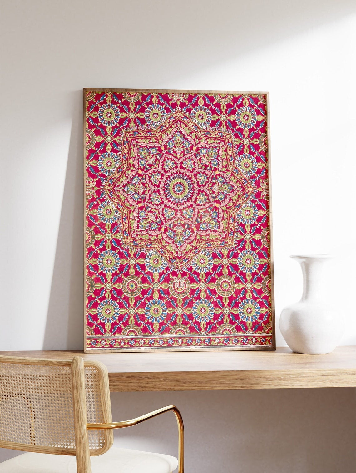 Indian Floral Exhibition Art Poster, Indian Art Print, Floral Vintage Wall Art Decor, Indian ...