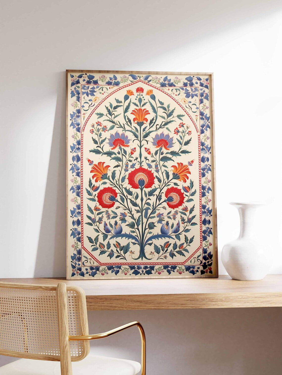 Indian Floral Print, Indian Floral Poster, Floral Indian Wall Art Decor ...