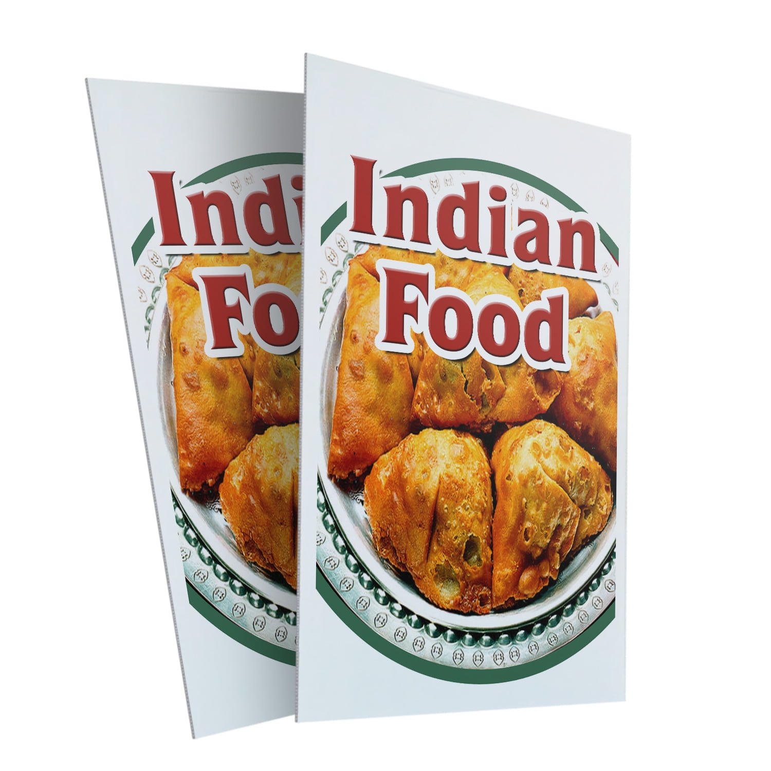 Indian Food (2-PACK) 24" x 36" Plastic Signs | Sign Insert 4mm ...