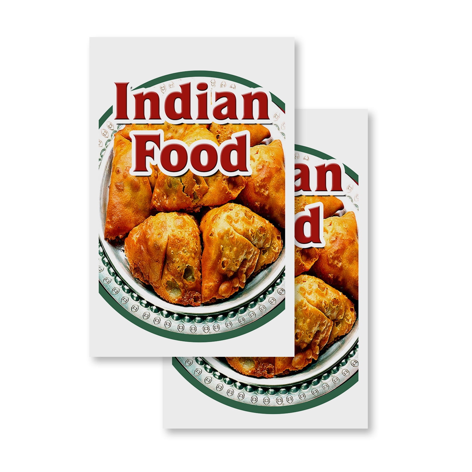 Indian Food (2-PACK) 24" x 36" Vinyl Decals | Sign Insert Peel & Stick ...