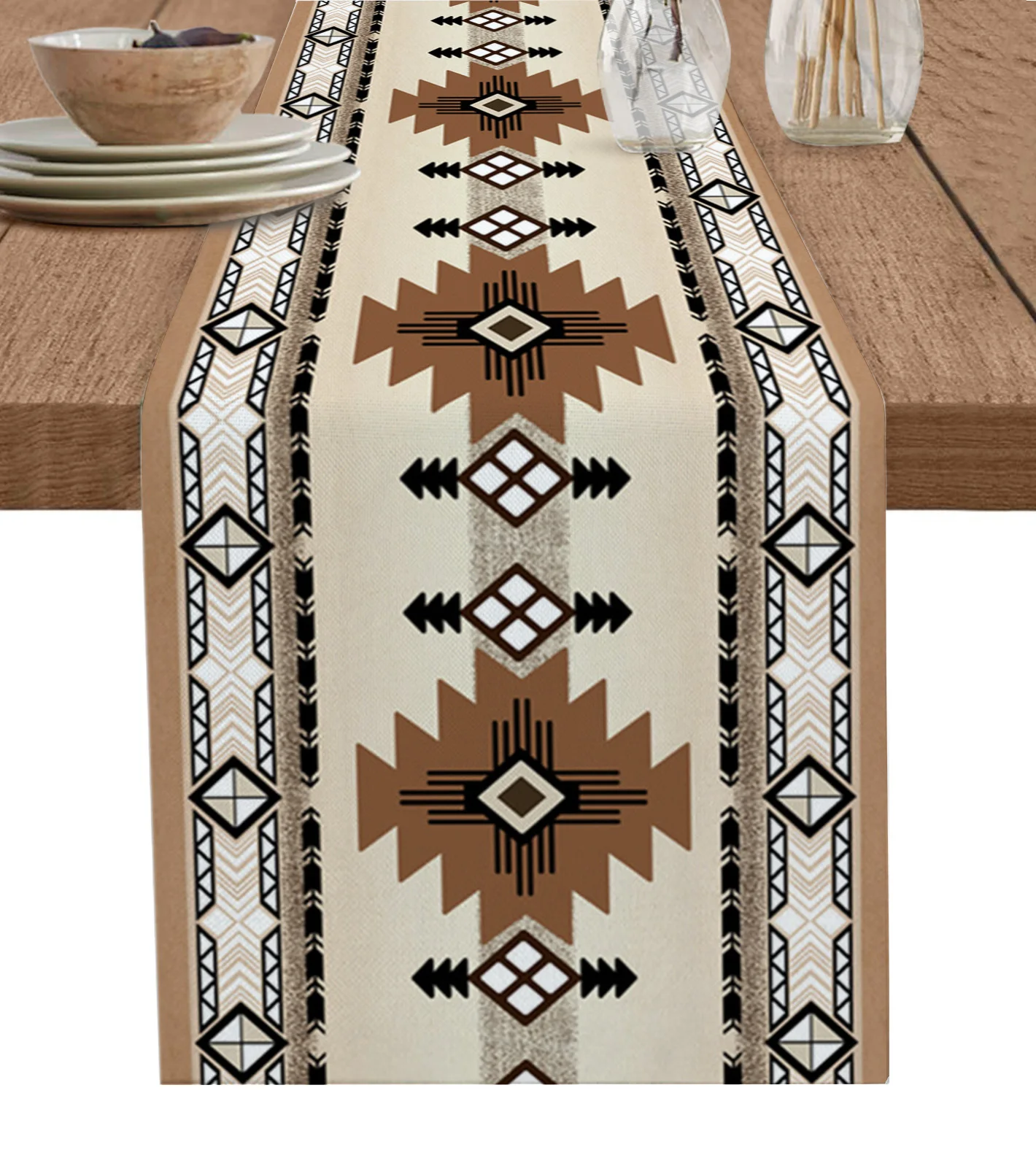 Indian Geometry Graphics Table Runner Wedding r Table Cover Holiday ...