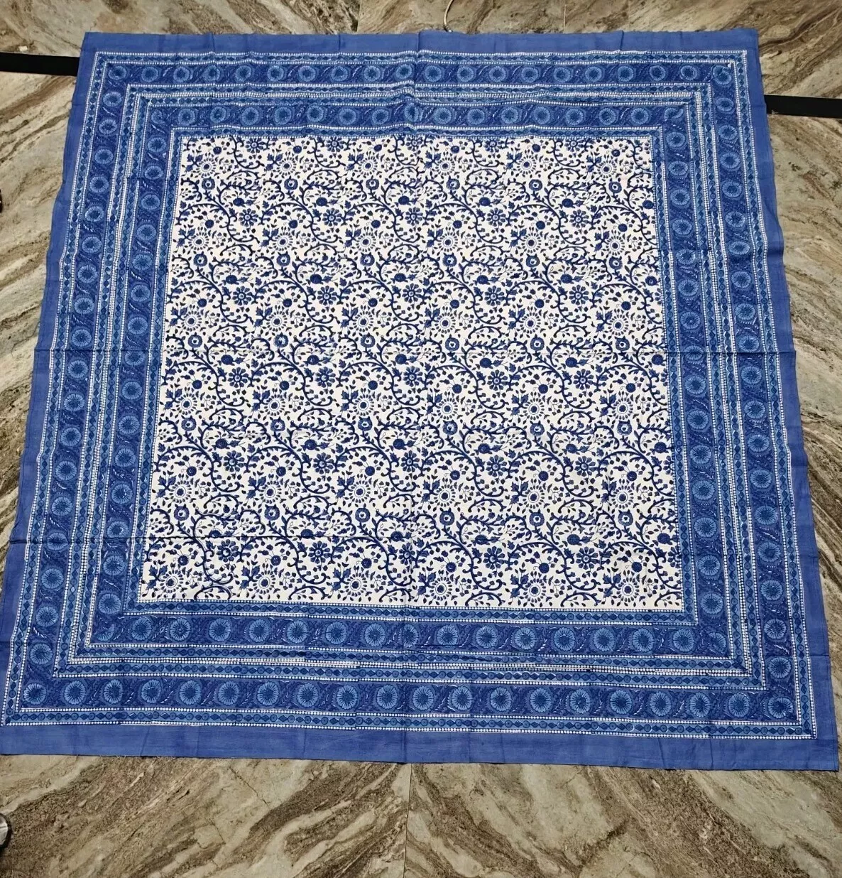 Indian Hand Block Printed Indigo Blue Color Cotton Made With matching ...