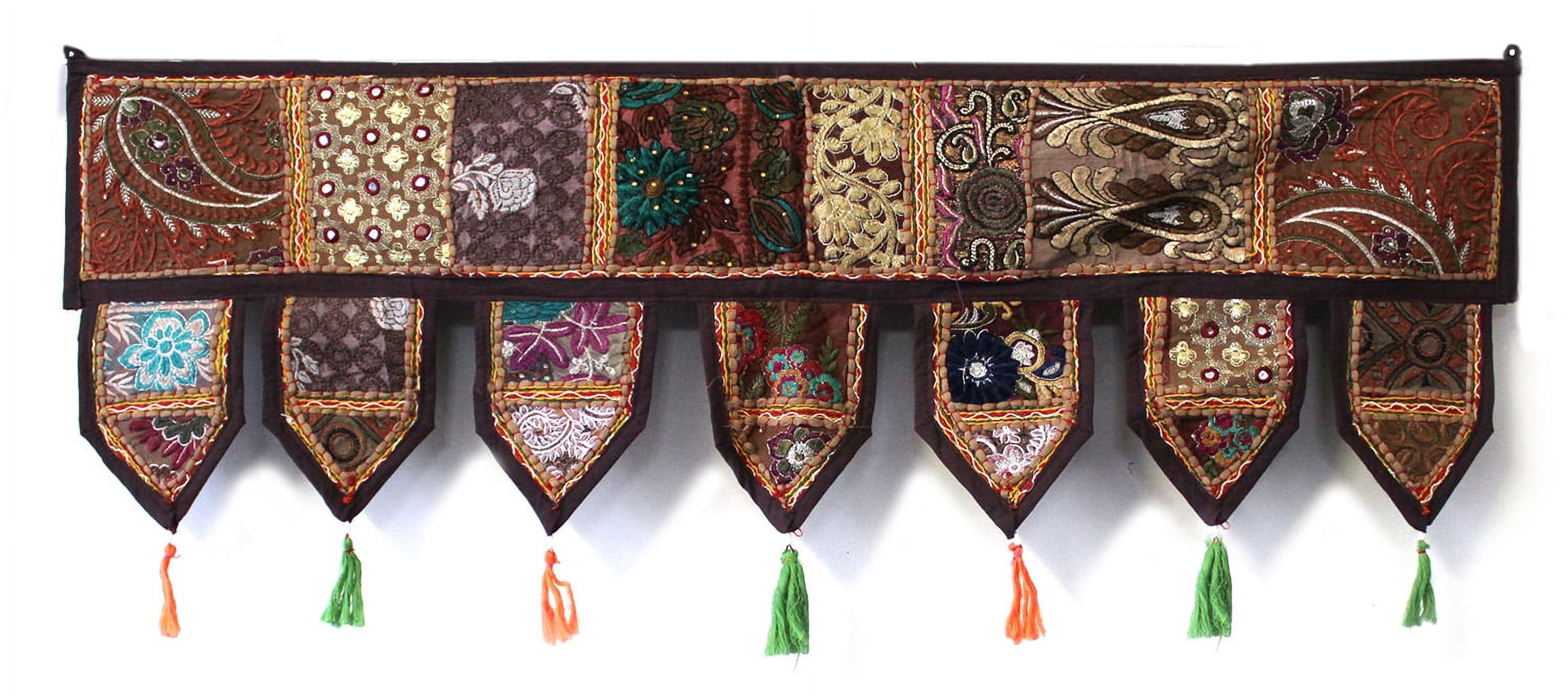 Indian Handmade Traditional Embroidered Toran Cotton Thoranam Door ...