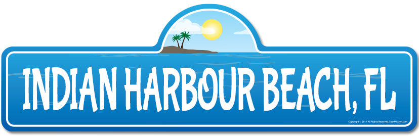 Indian Harbour FL Florida Beach Street Sign | Indoor/Outdoor | Surfer ...