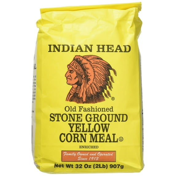 Indian Head Old Fashioned GGA1 Stone Ground Yellow Corn Meal 2 lb, 2 ...