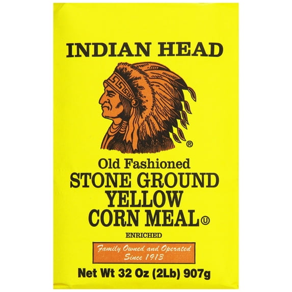 Indian Head Old Fashioned OKA4 Stone Ground Yellow Corn Meal 2 lb, 2 ...