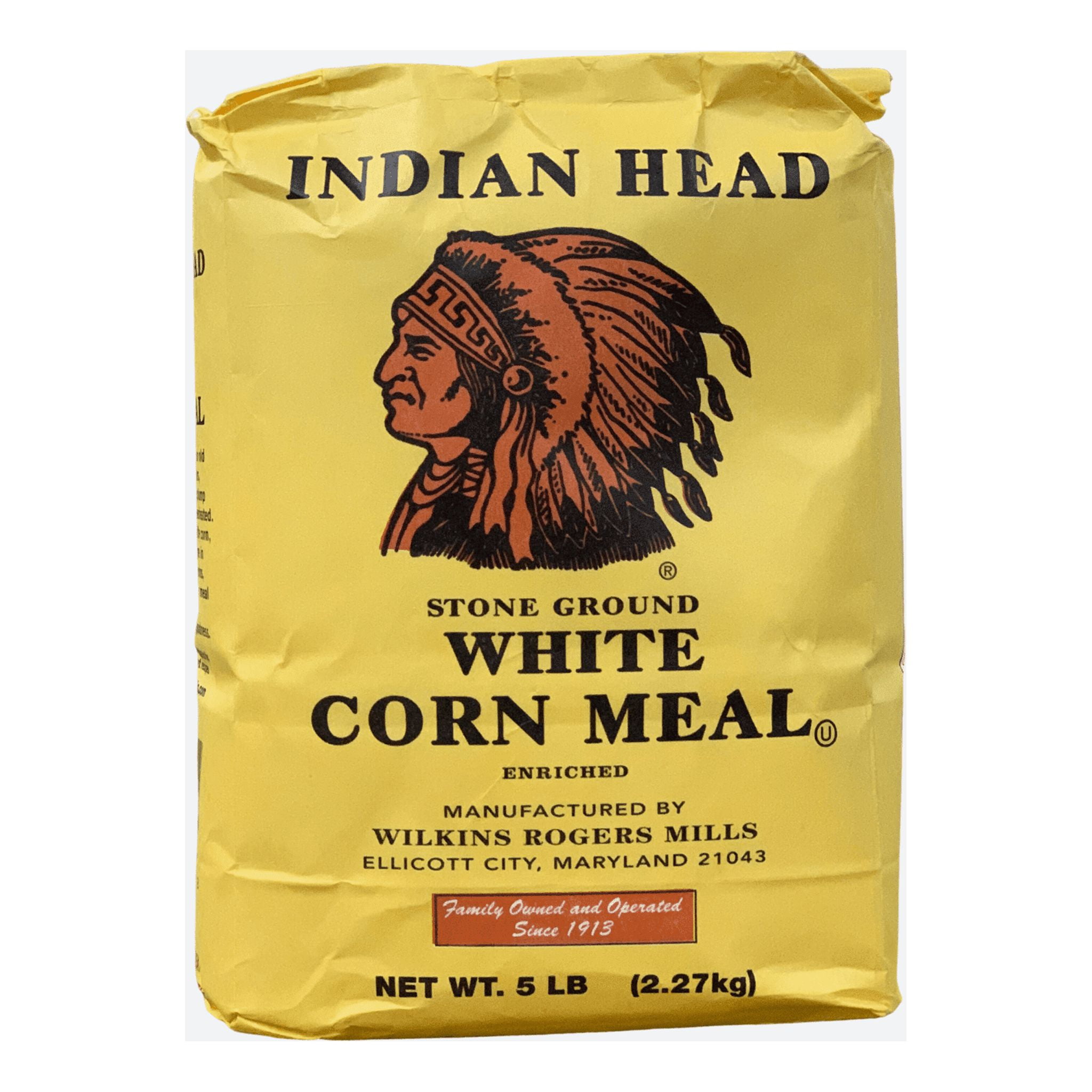 Indian Head Fine White Corn Meal for Cooking and Baking - 5lbs ...