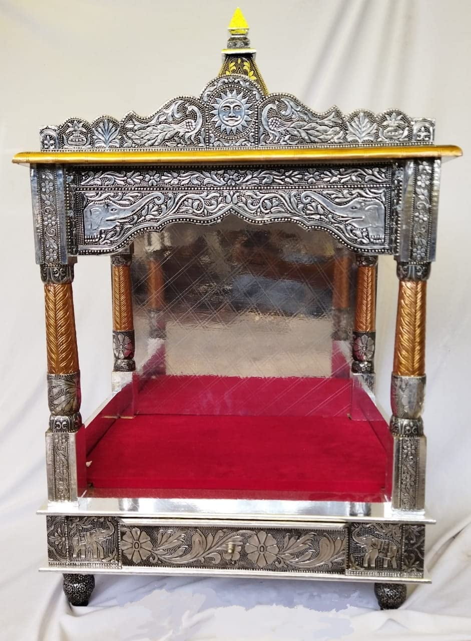 Indian Home Temple Large Oxidised Temple Pooja Mandir Religious Temple ...