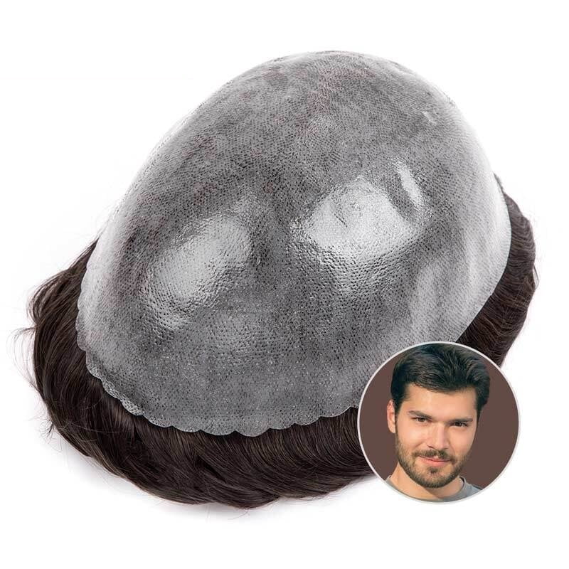 Indian Human Hair Male Capillary Prosthesis Injection Full Skin Hair ...