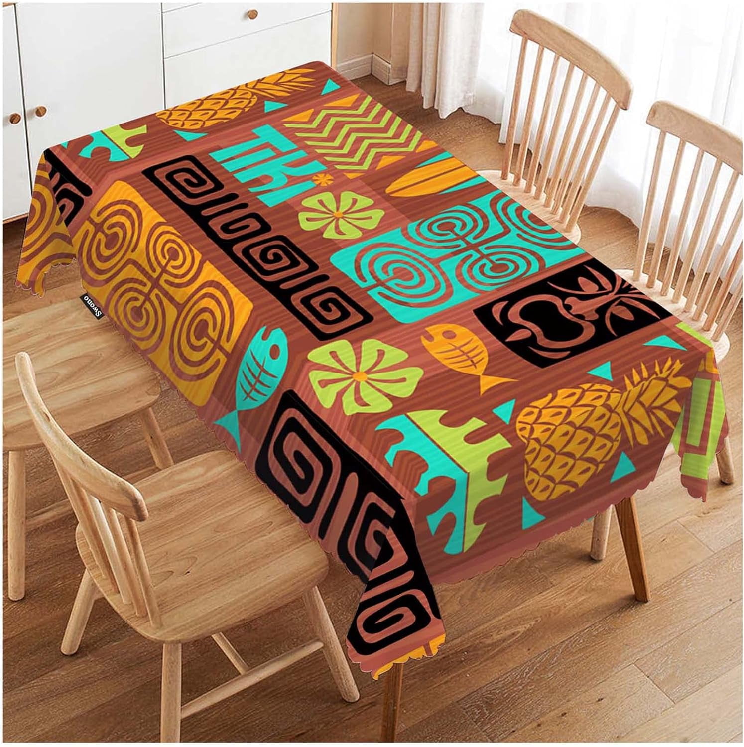 Indian Kitchen Rectangular rative Tablecloth African Pattern Home r ...