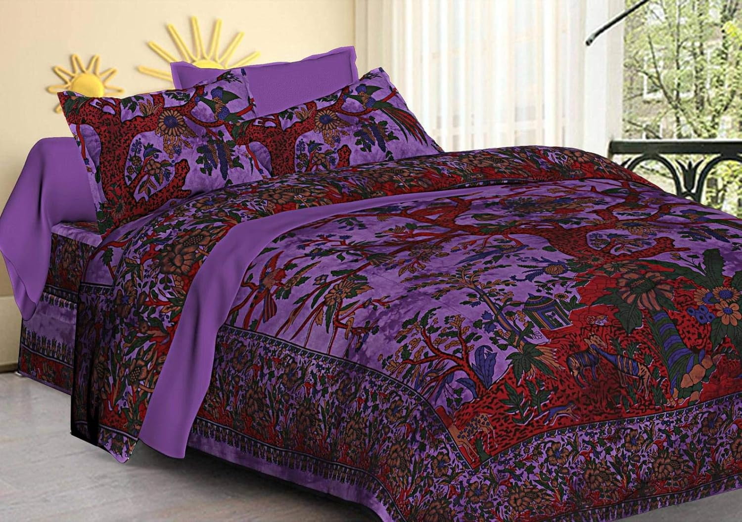 Indian Mandala Duvet Cover Queen Size Bohemian Hippie 100% Cotton Drom ...