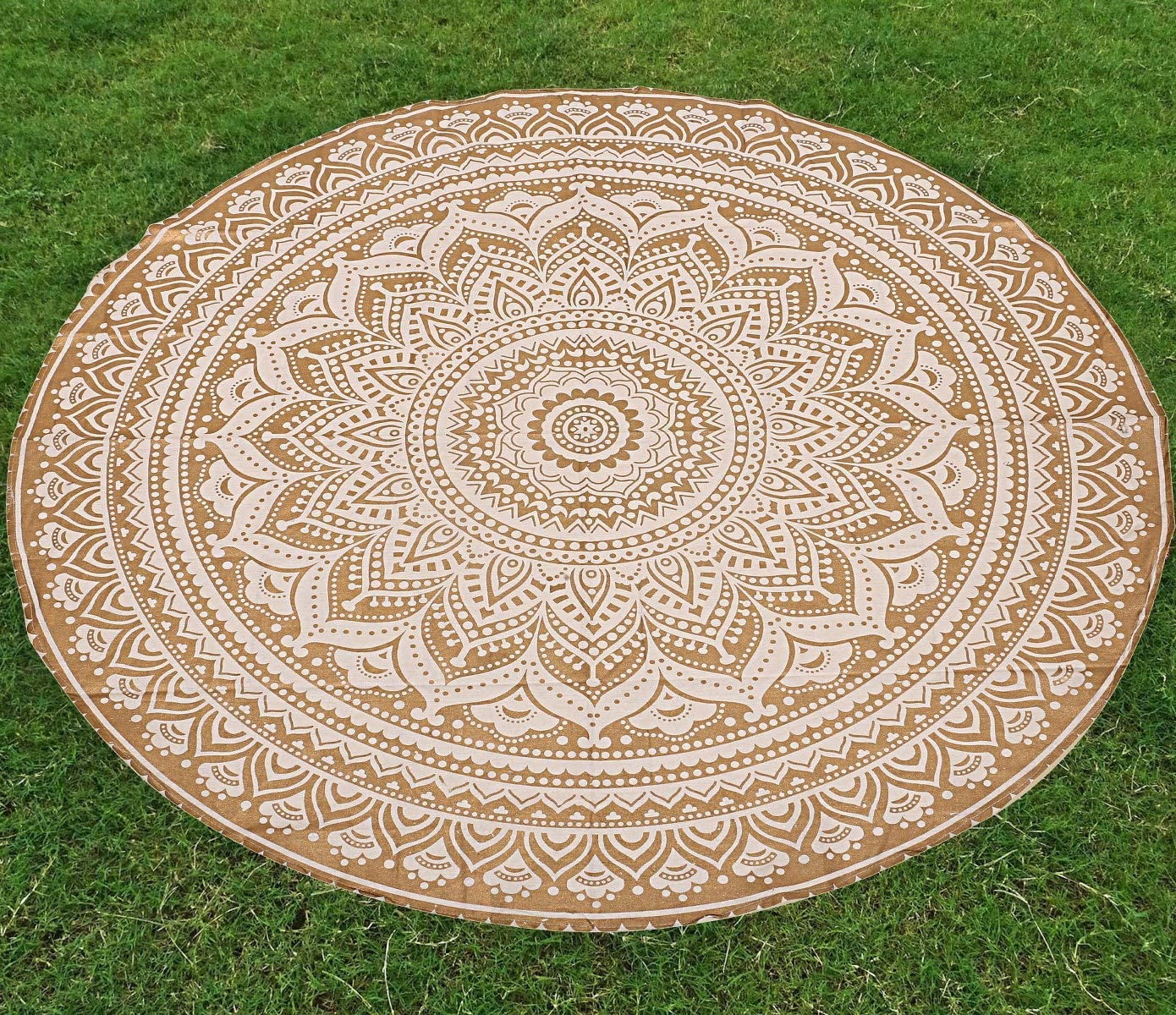 Indian Mandala Round Tapestry Round Wall Hanging Bedroom Tapestry Round ...