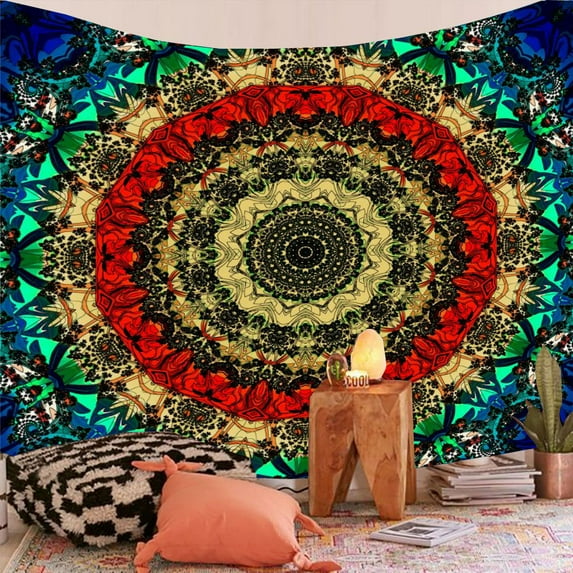 Indian Mandala Tapestry Wall Hanging Colorful Boho Home r Beach Throw ...