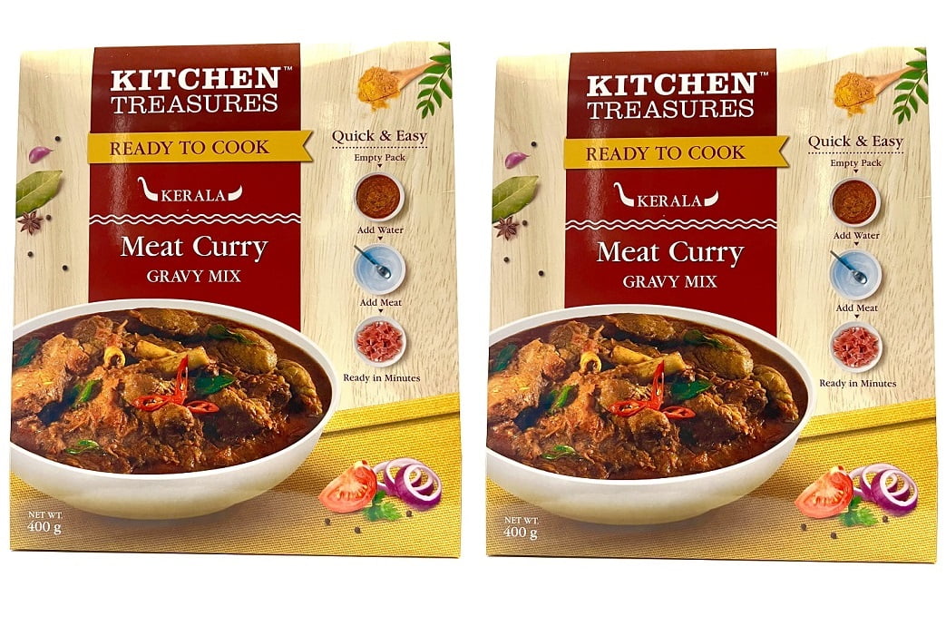 Indian Meat Masala Gravy Curry Mix Kerala Kitchen Treasures 400g x 2 Pack INSTANT READY TO COOK ...