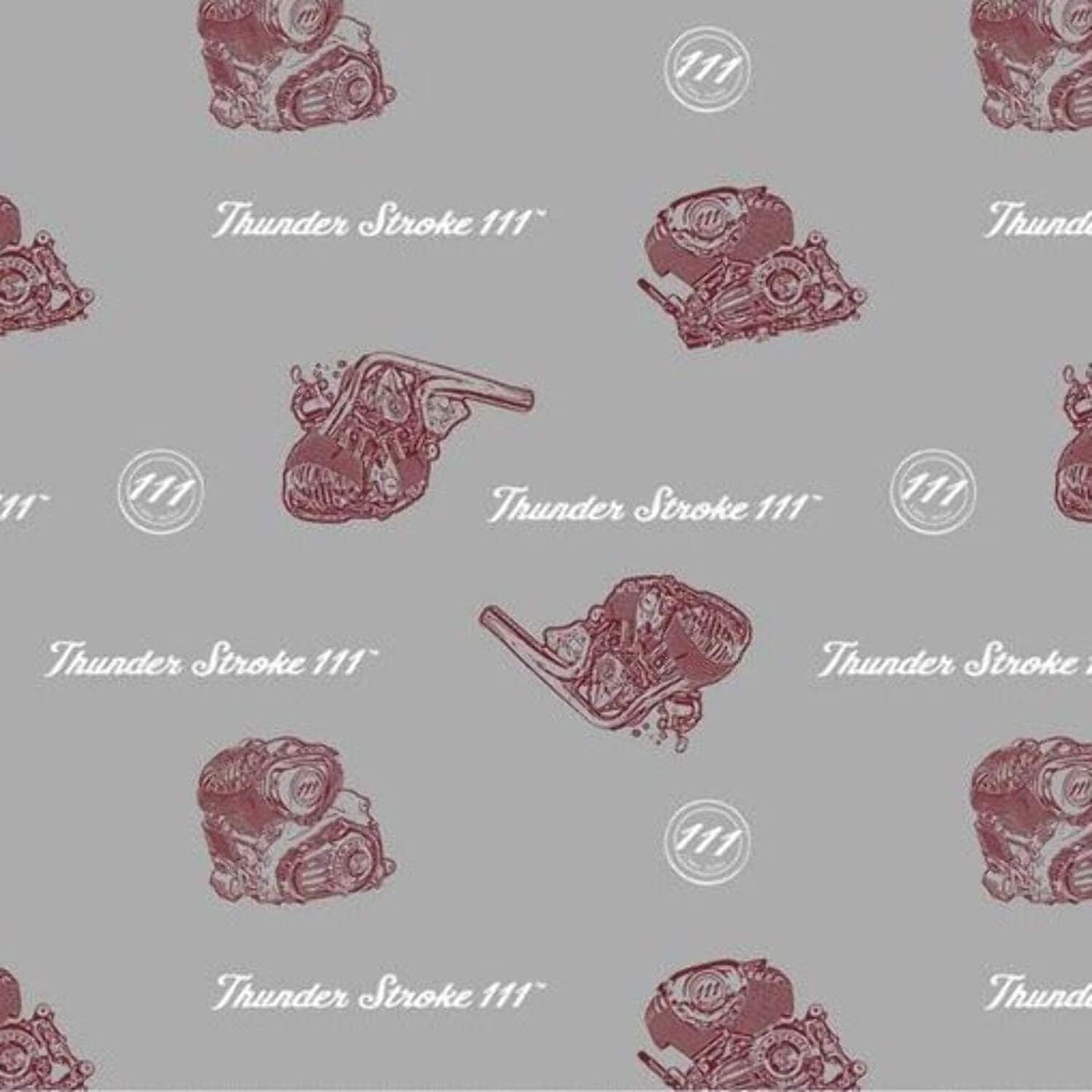 Indian Motorcycle Engine Grey Cotton Fabric - Walmart Business Supplies