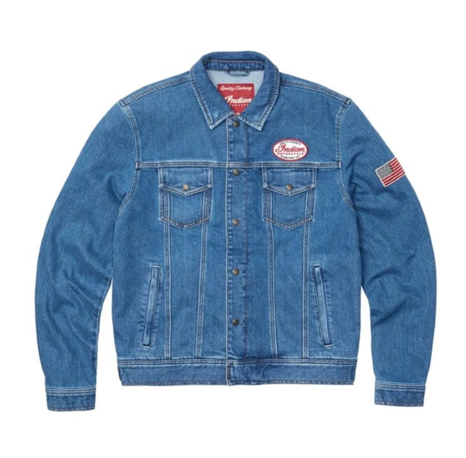 Indian Motorcycle Men's Denim Jacket, Blue | 2862844 - Walmart.com