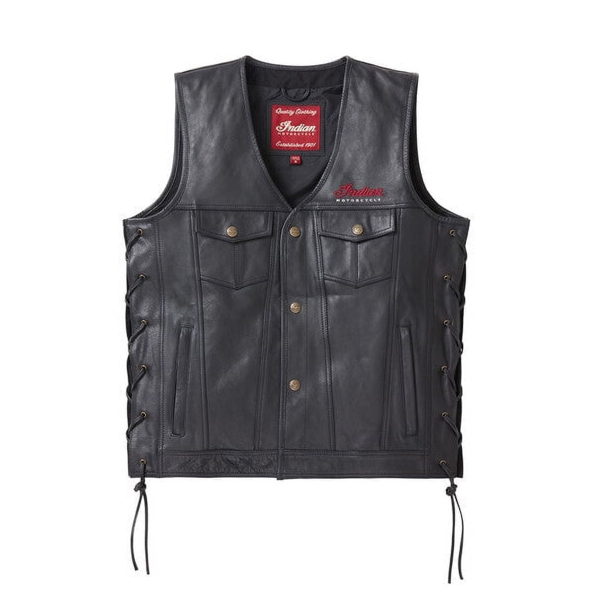 Indian Motorcycle Men's Western Vest, Black | 2862738 - Walmart.com