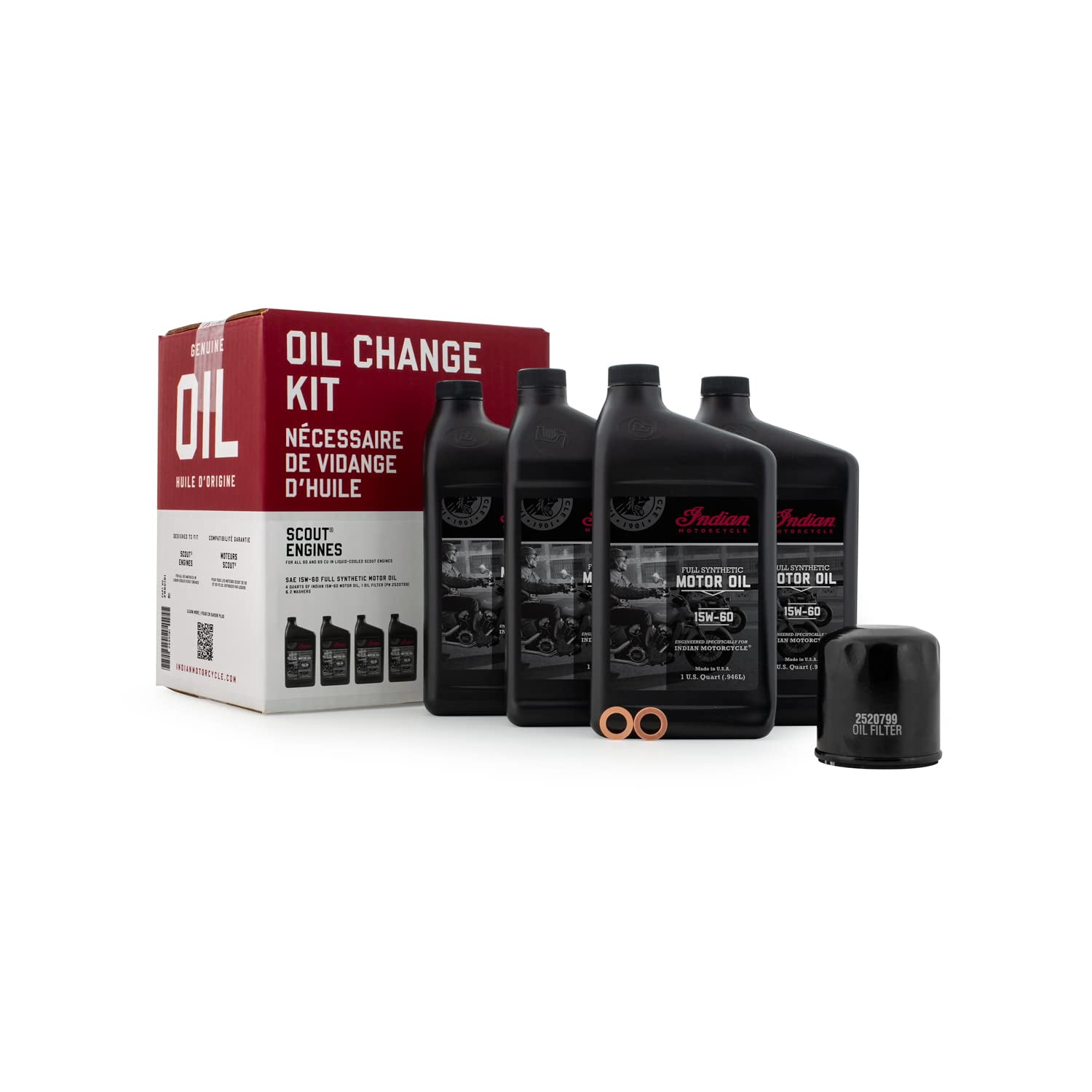 Indian Motorcycle Oil Change Kit for All 60 & 69 Cu In Liquid-Cooled ...