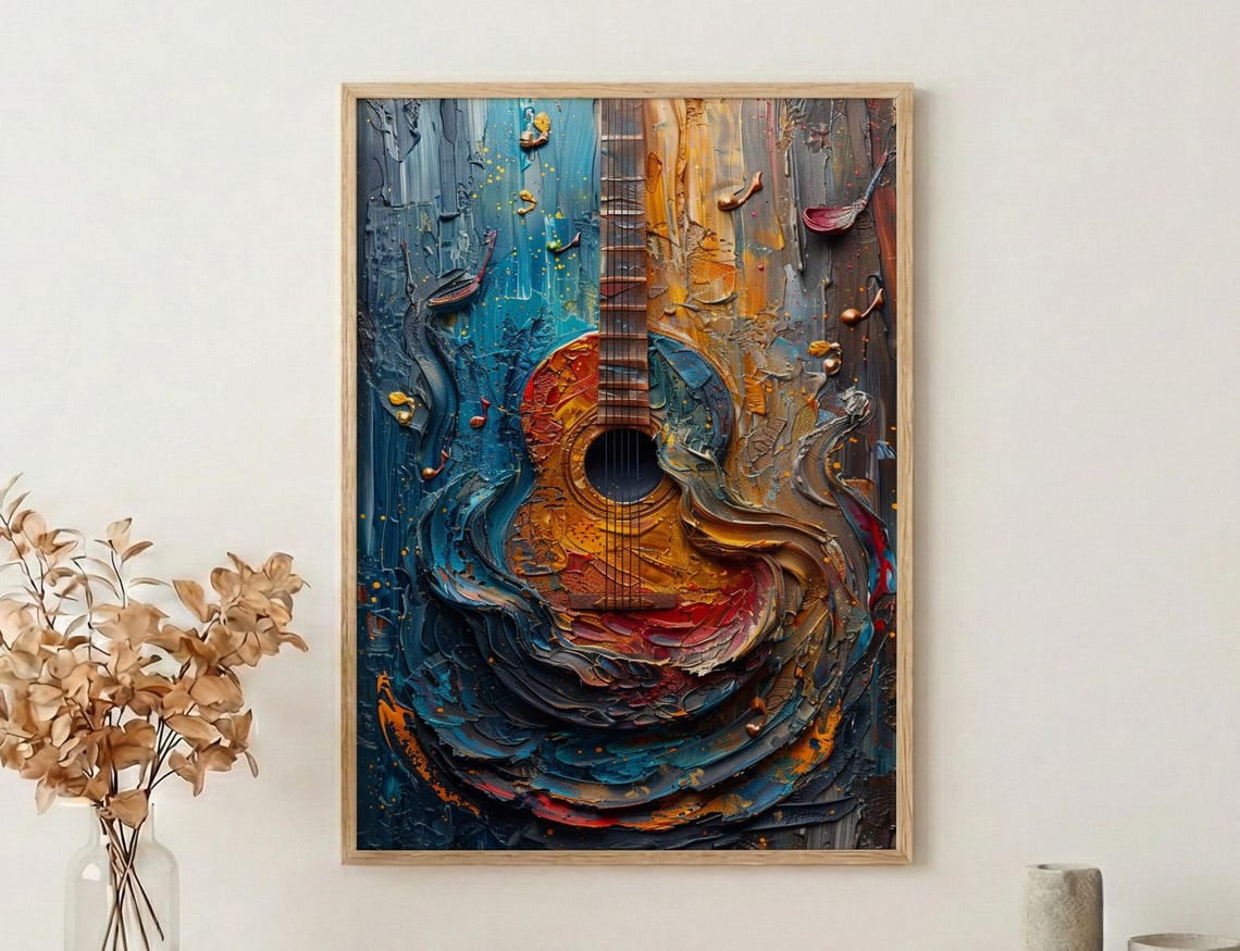 Indian Music Sitar Instrument Impasto Classical Cultural Best Friend ...