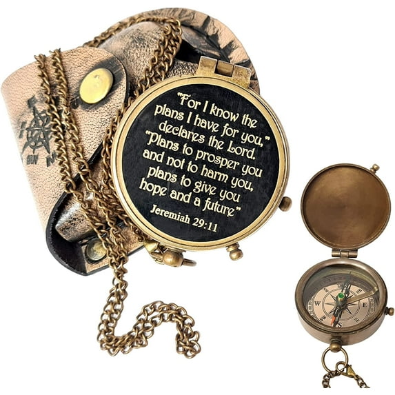 Indian Nautical Instruments Brass Compass Engraved Gift for Son ...