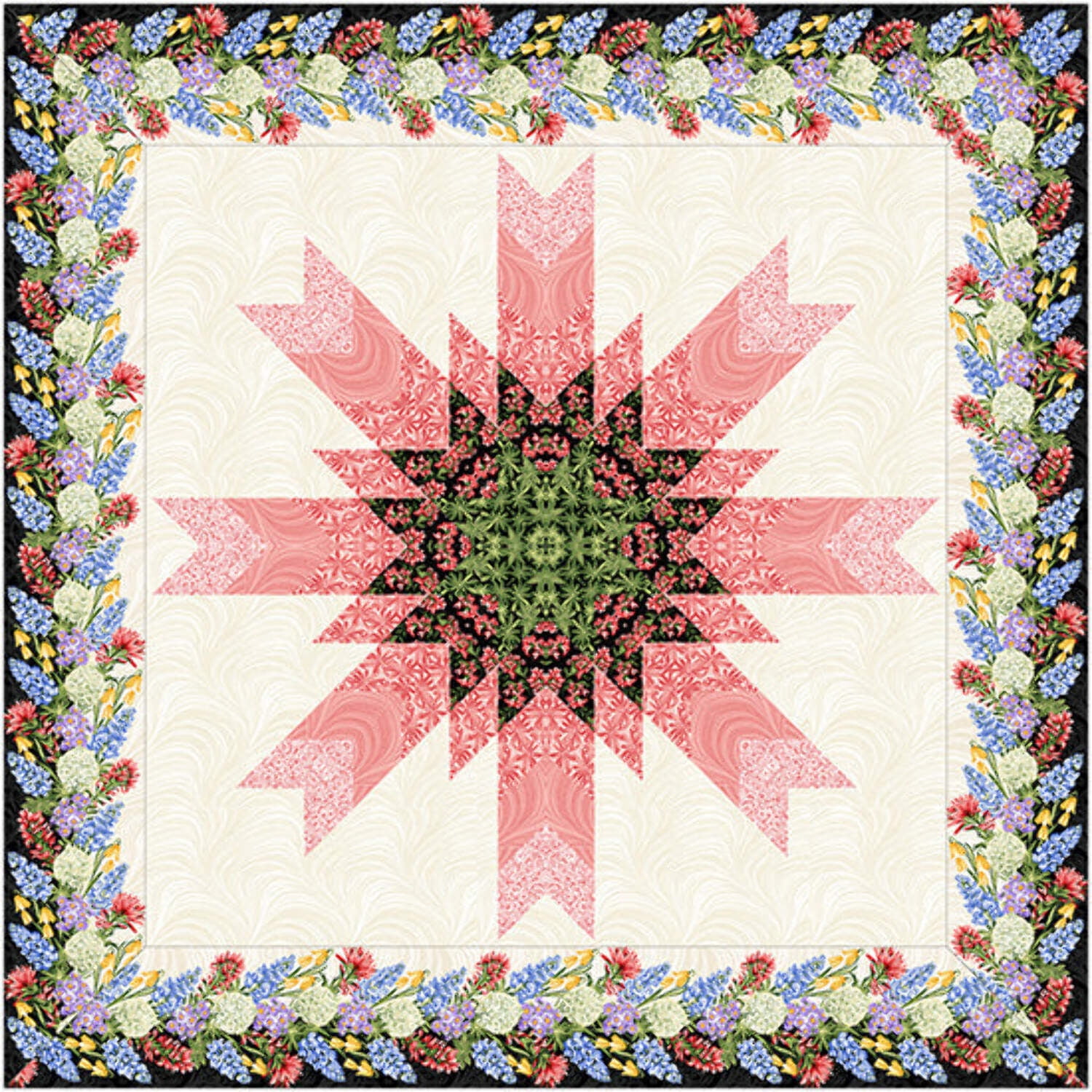Indian Paintbrush Star Quilt Pattern - Walmart.com