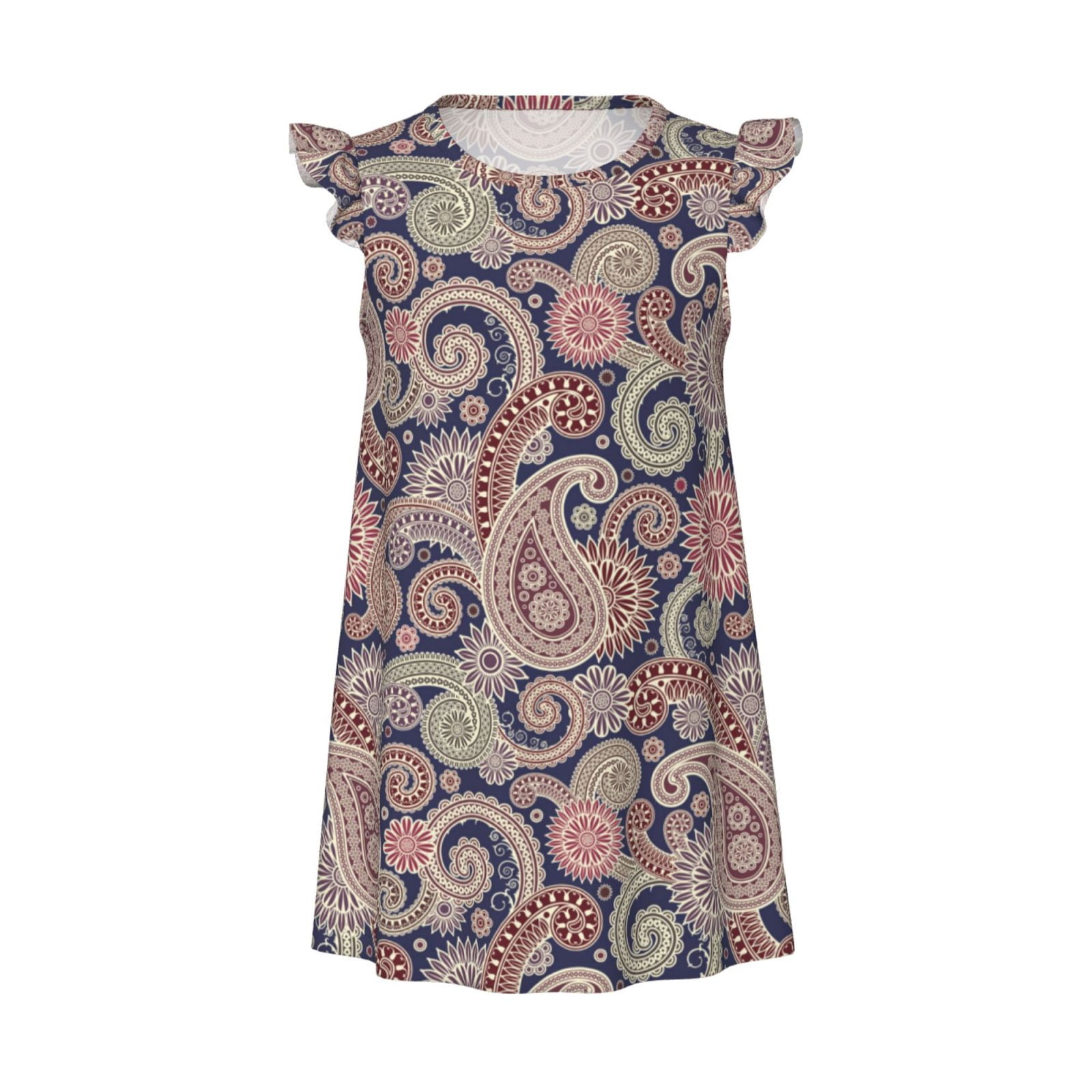 Indian Paisley Pattern Girls Nightgowns, Pajamas for Girls, Soft ...