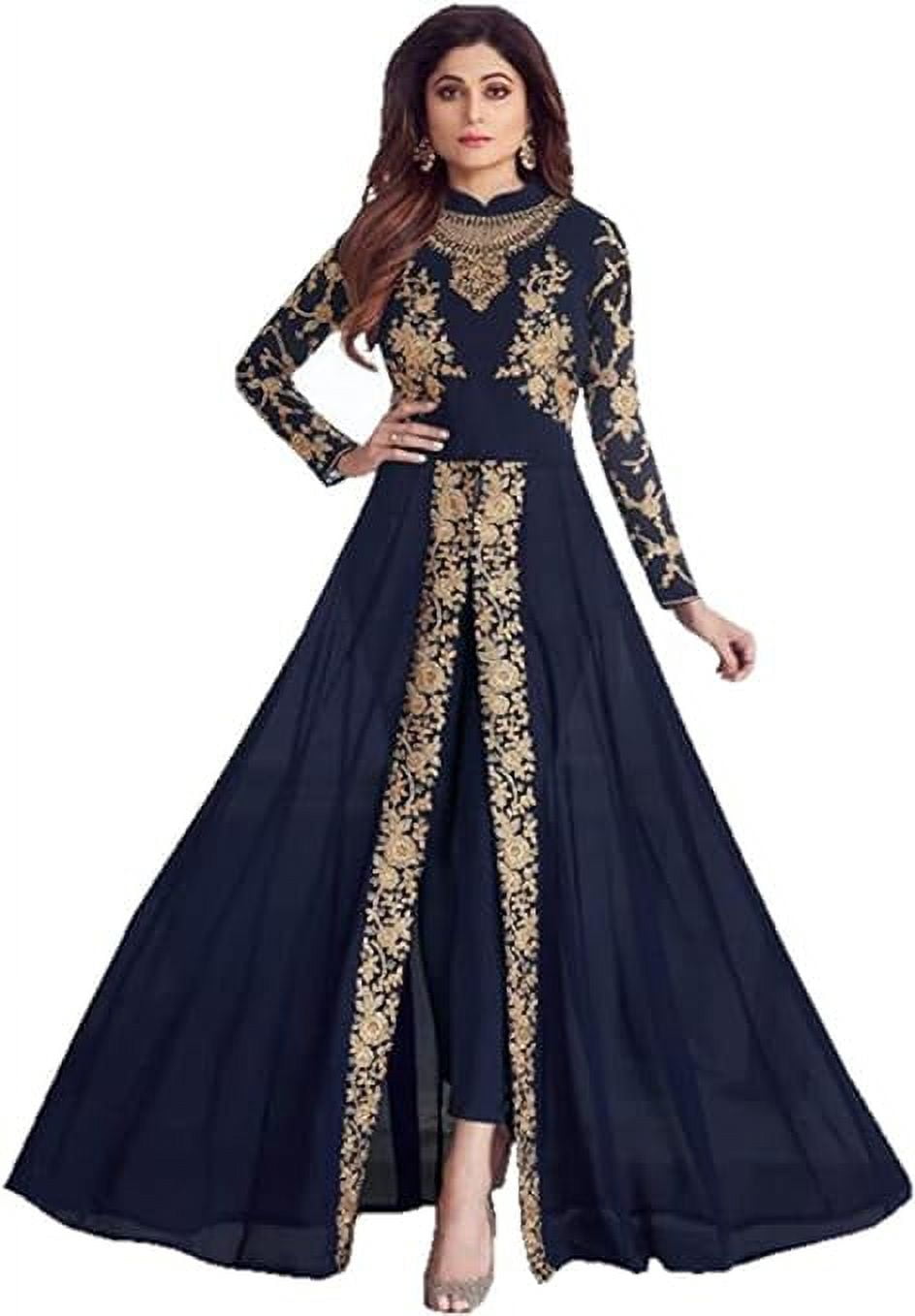 Indian Pakistani Designer Salwar Kameez Suits Round Full Flared ...