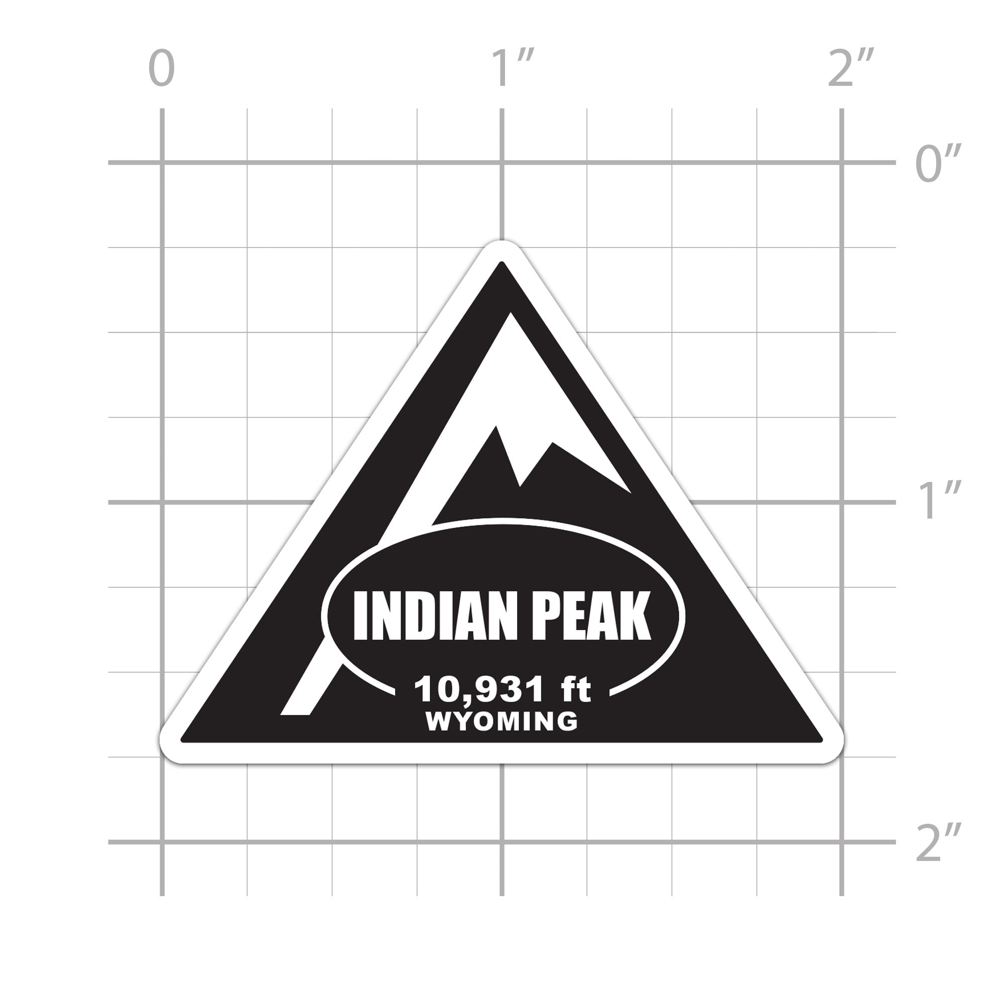 Indian Peak Sticker for water bottle phone tumbler hard hatwyoming ...