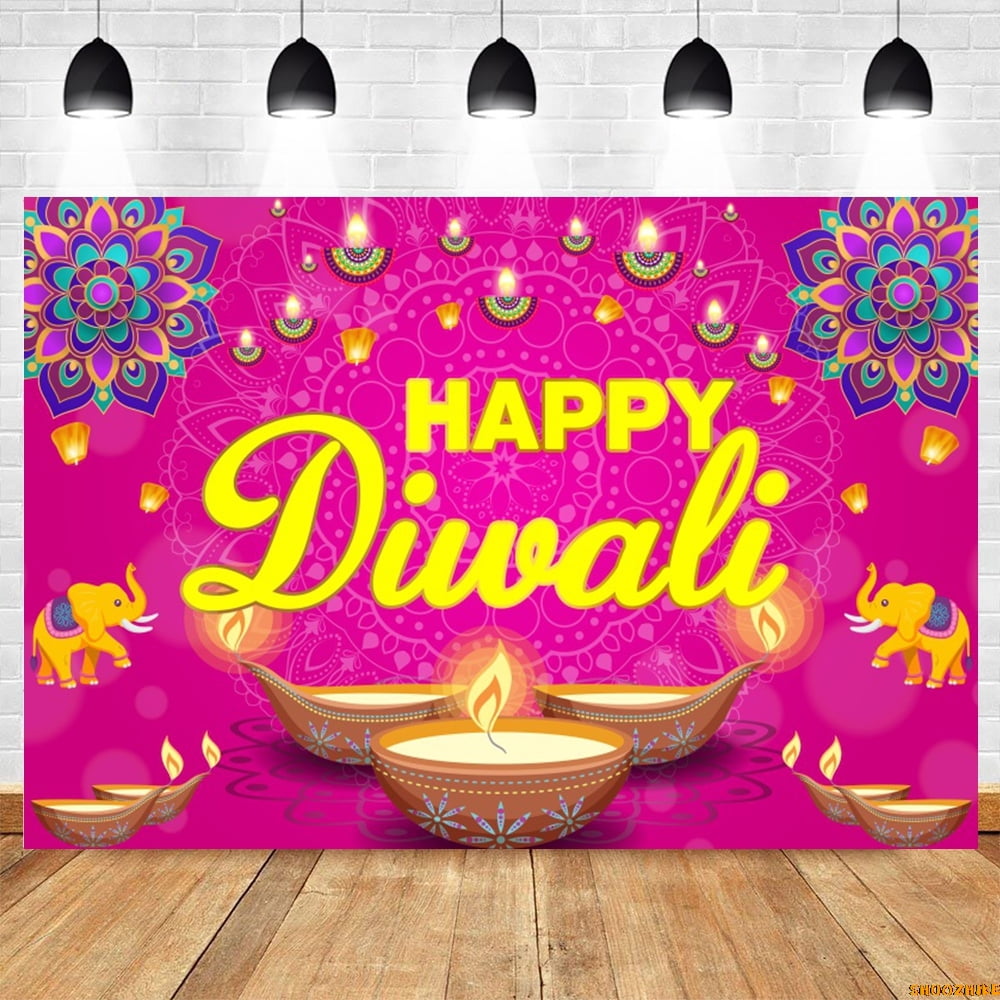 Indian Pooja Diwali Backdrop India Puja Traditional Deepavali Candle ...