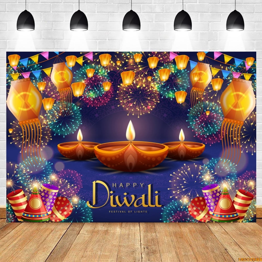 Indian Pooja Diwali Backdrop India Puja Traditional Deepavali Candle ...