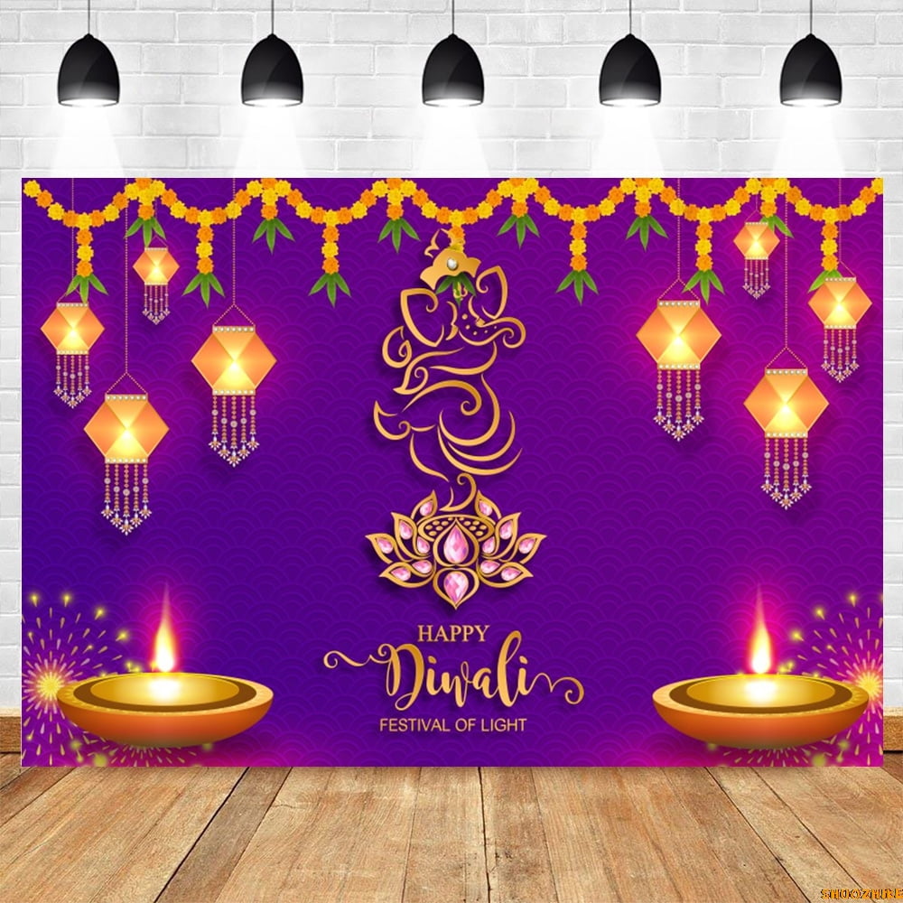 Indian Pooja Diwali Backdrop India Puja Traditional Deepavali Candle ...