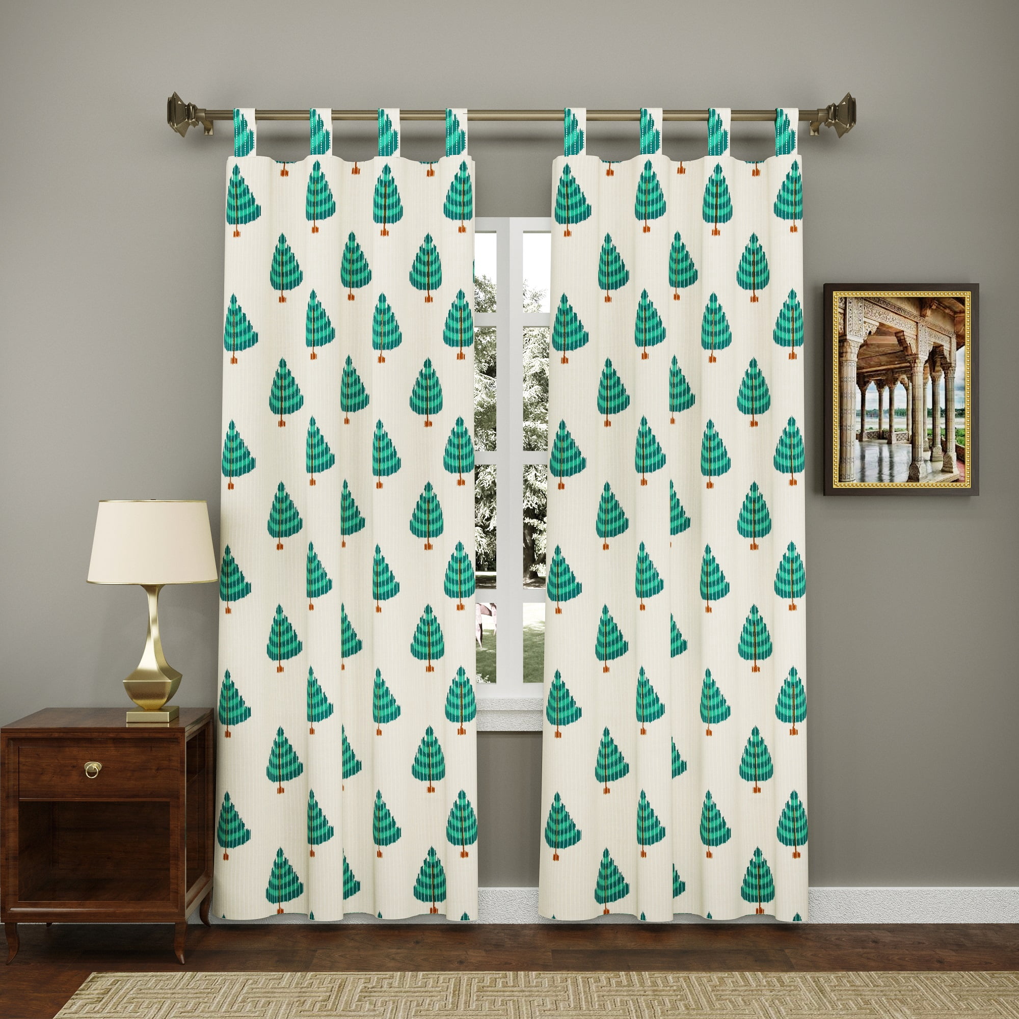 Indian Print Hippie Tap Top Curtain Bohemian Beautiful Tree Of Life ...