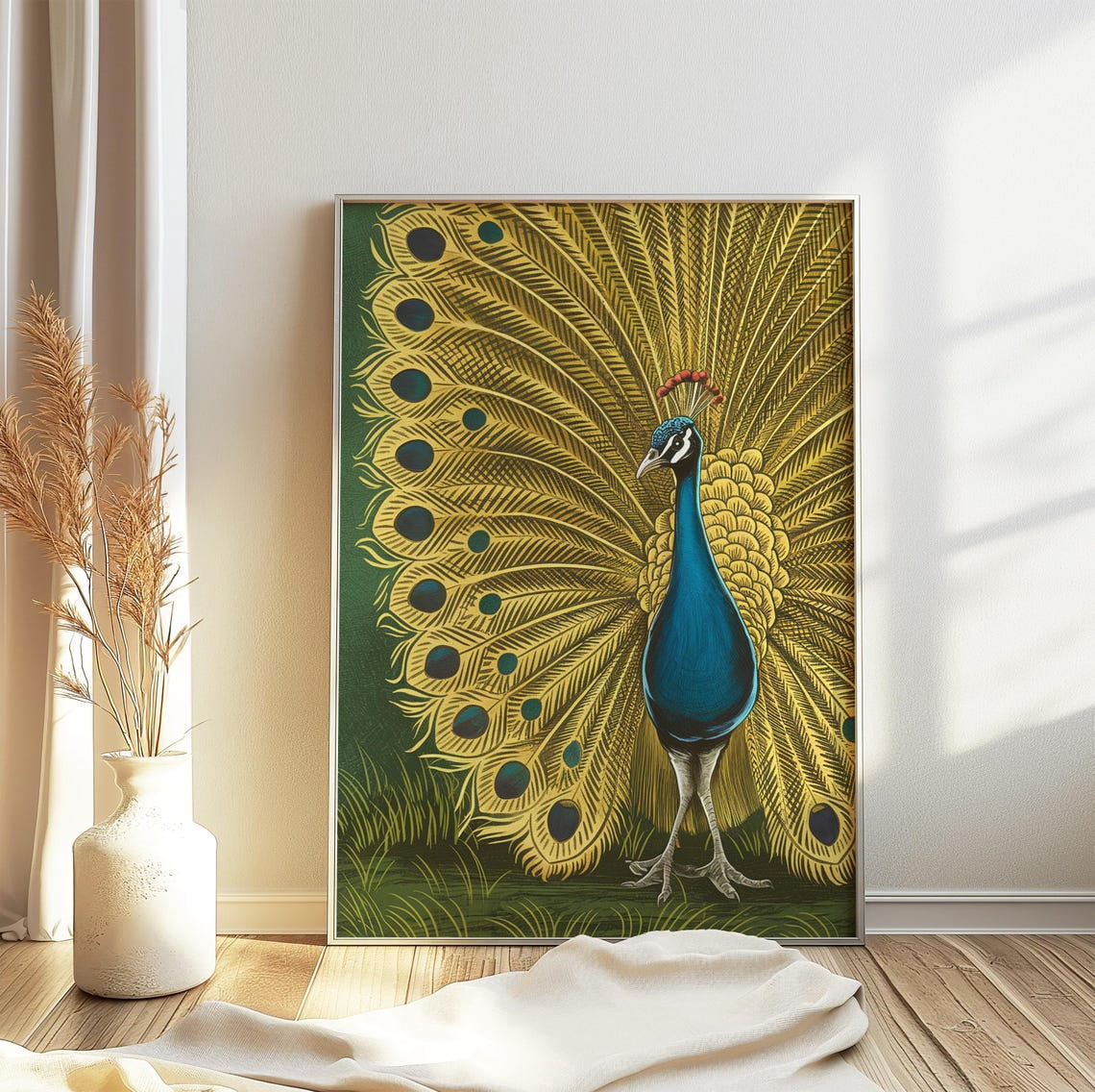 Indian Print, Traditional Indian Poster, Peacock Art, Pichwai Art ...