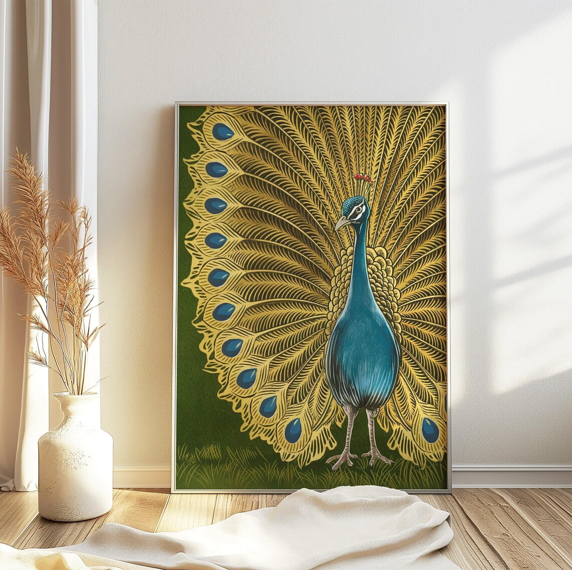 Indian Print, Traditional Indian Poster, Peacock Art, Pichwai Art ...