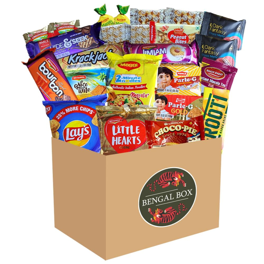 Indian Snack Box Assortment 24 Piece, Individually Packaged Top Brand ...