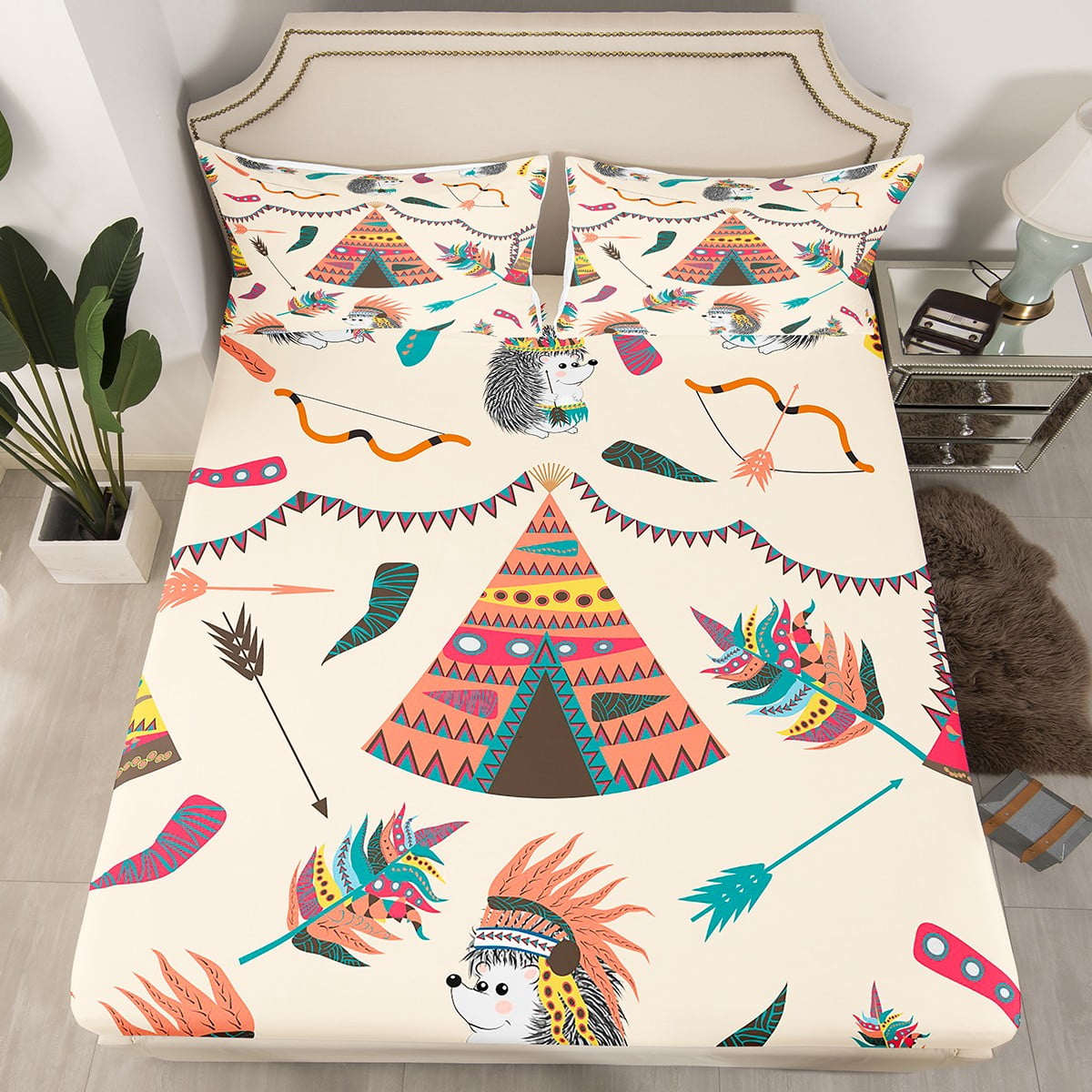 Indian Tent Fitted Sheet Twin Arrow Aztec Bed Sheets,Southwest Designs ...